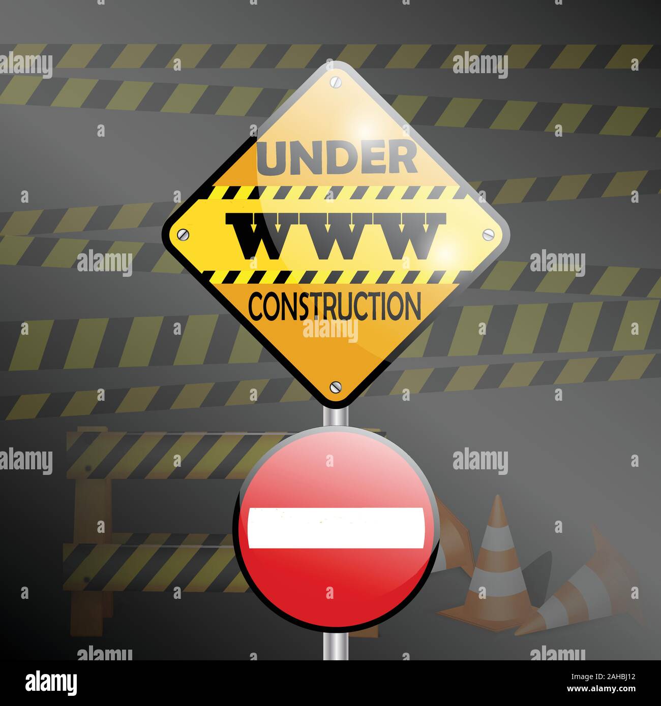 Under construction sign. Vector Stock Vector Image & Art - Alamy