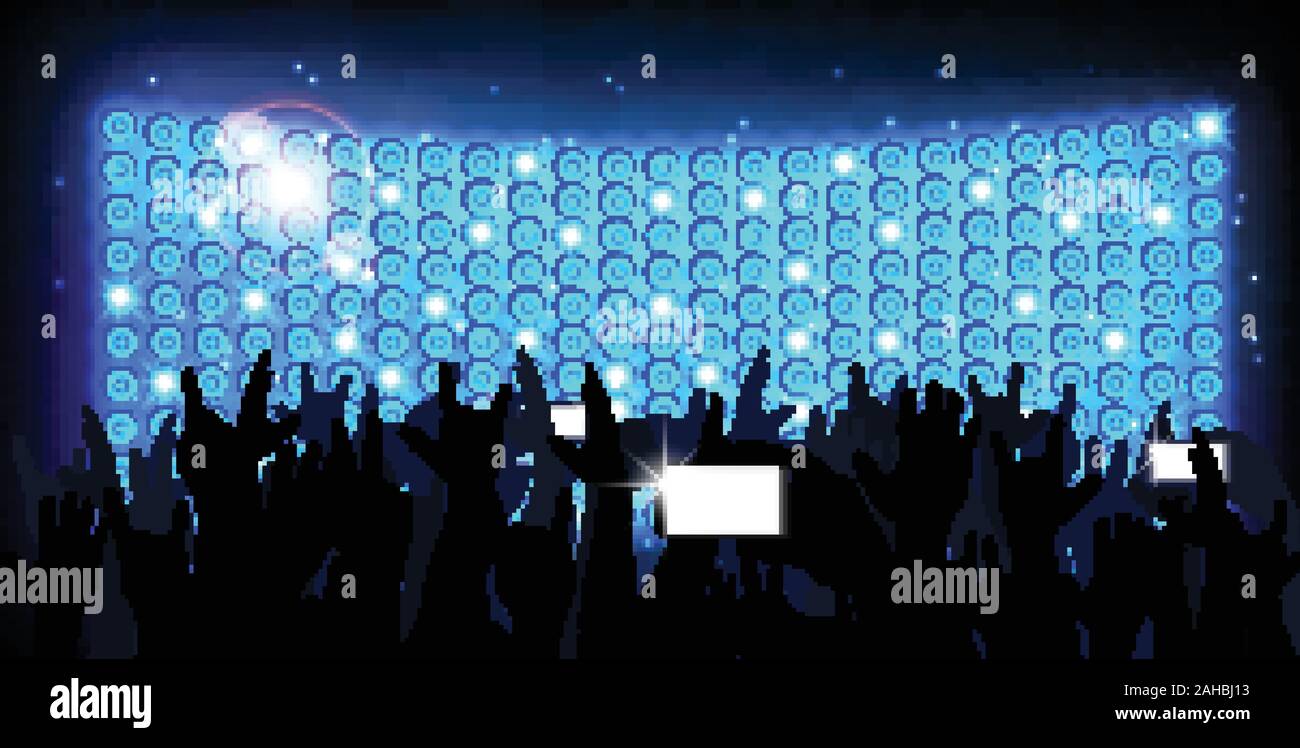 Blue of background crowd of party people. Vector Stock Vector Image ...