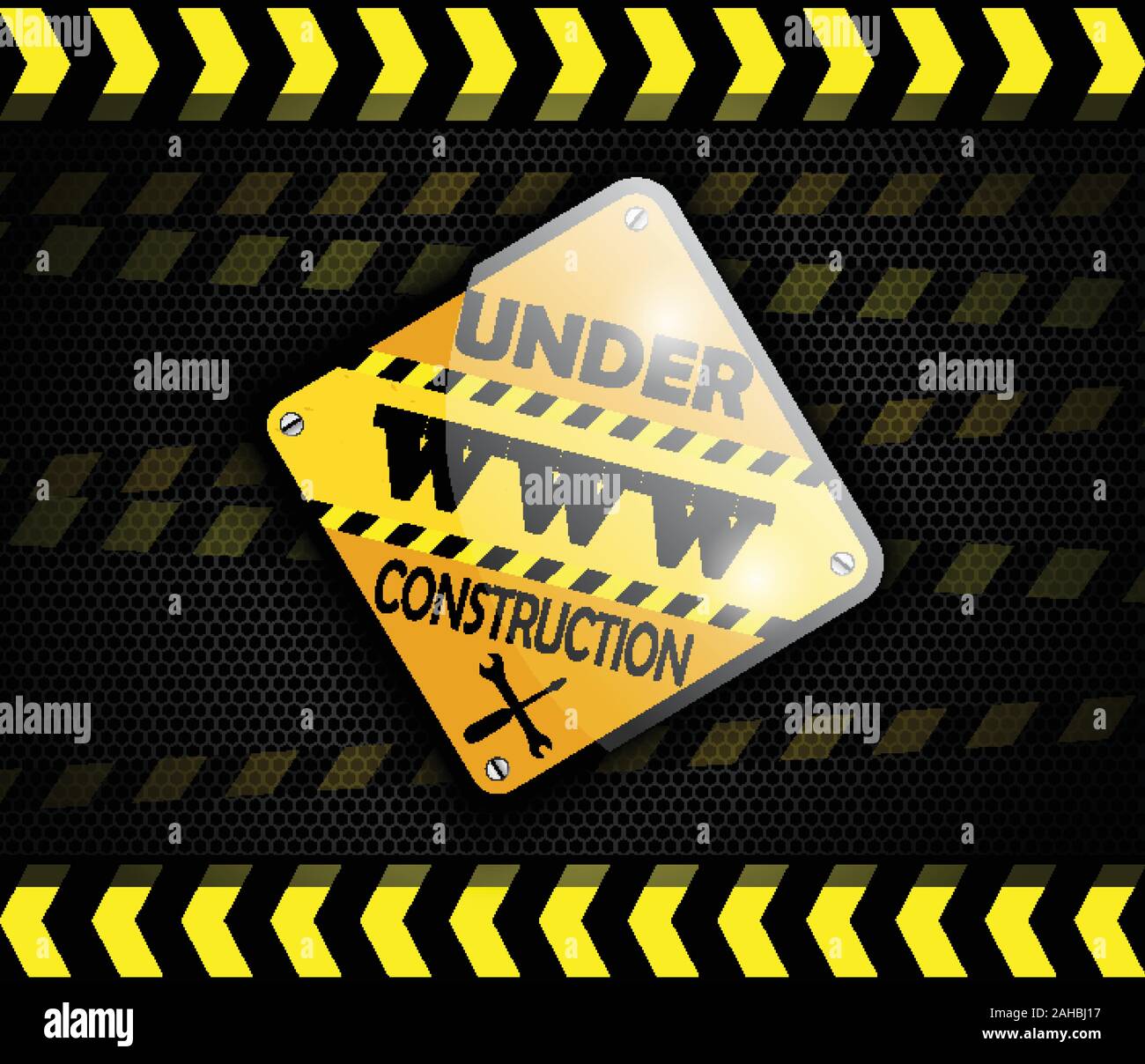 Yellow black stripes on steel Stock Vector Images - Alamy