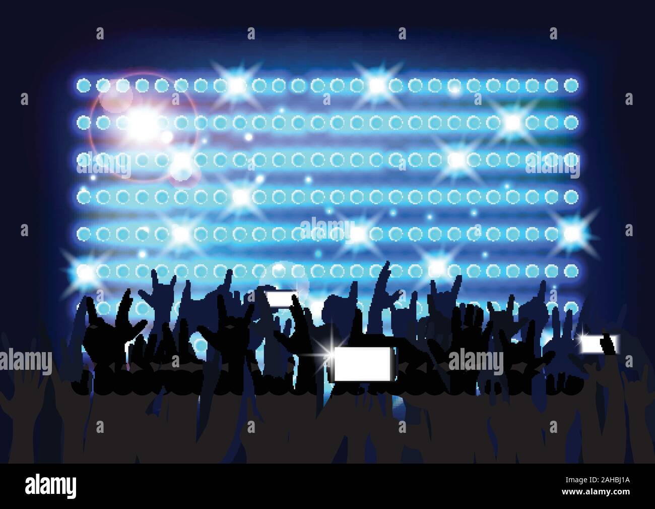 Blue of background crowd of party people. Vector Stock Vector Image ...