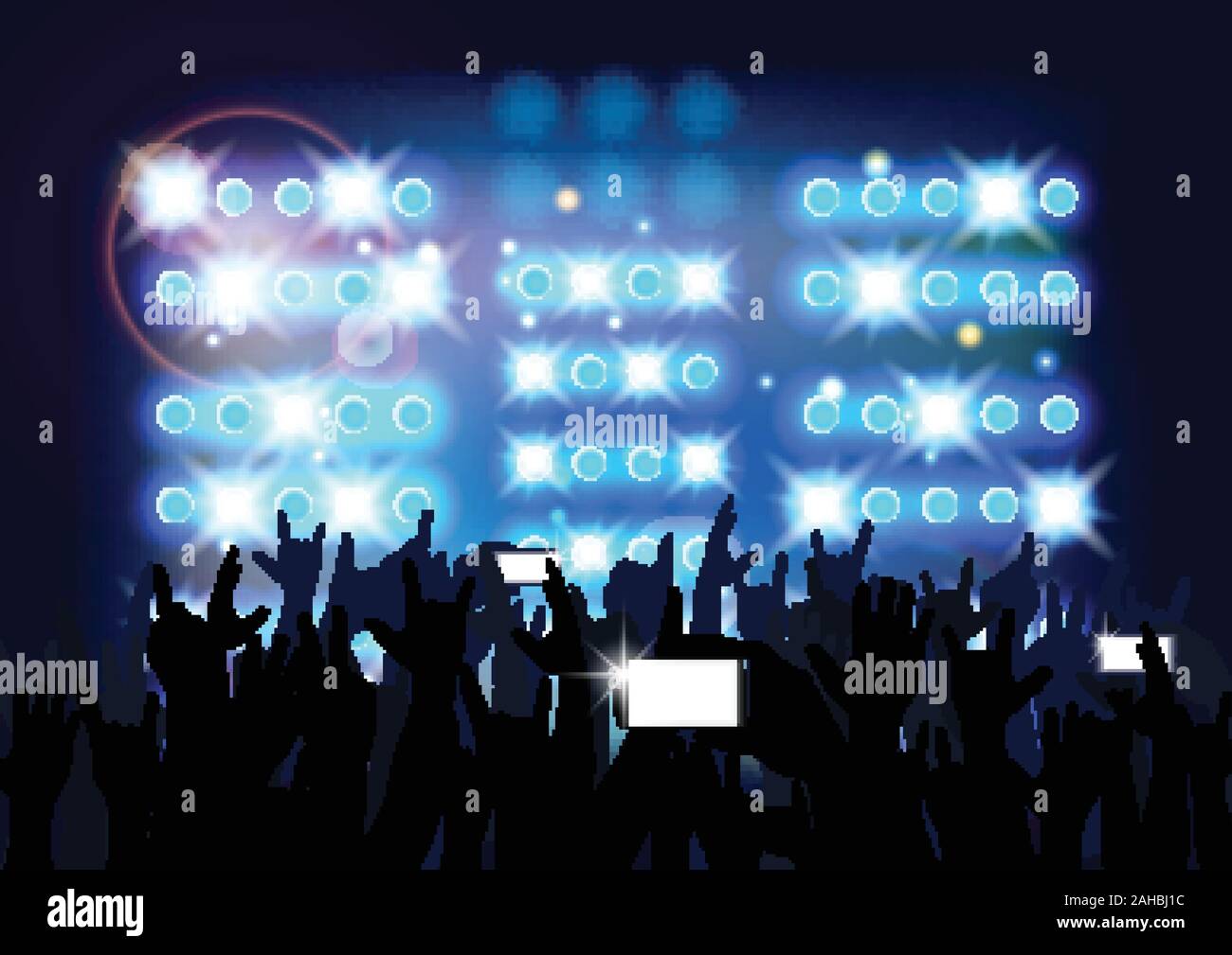 Blue of background crowd of party people Stock Vector Image & Art - Alamy