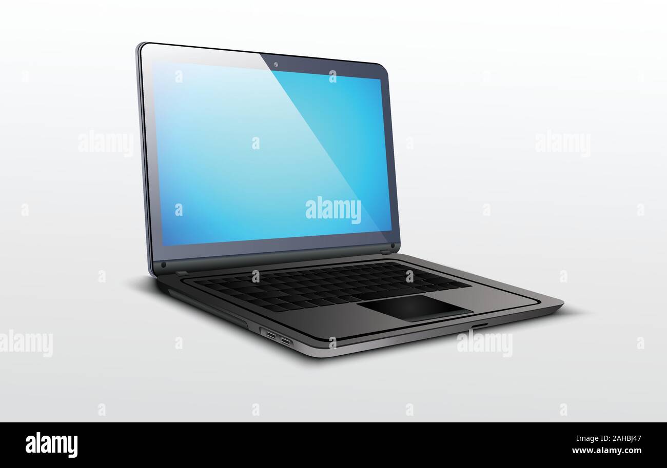 screen a laptop with blue graphics. Vector Stock Vector Image & Art - Alamy