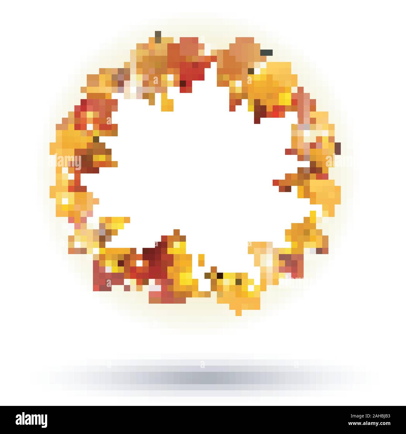 Autumn Frame concept circular isolated background. Vector Stock Vector ...