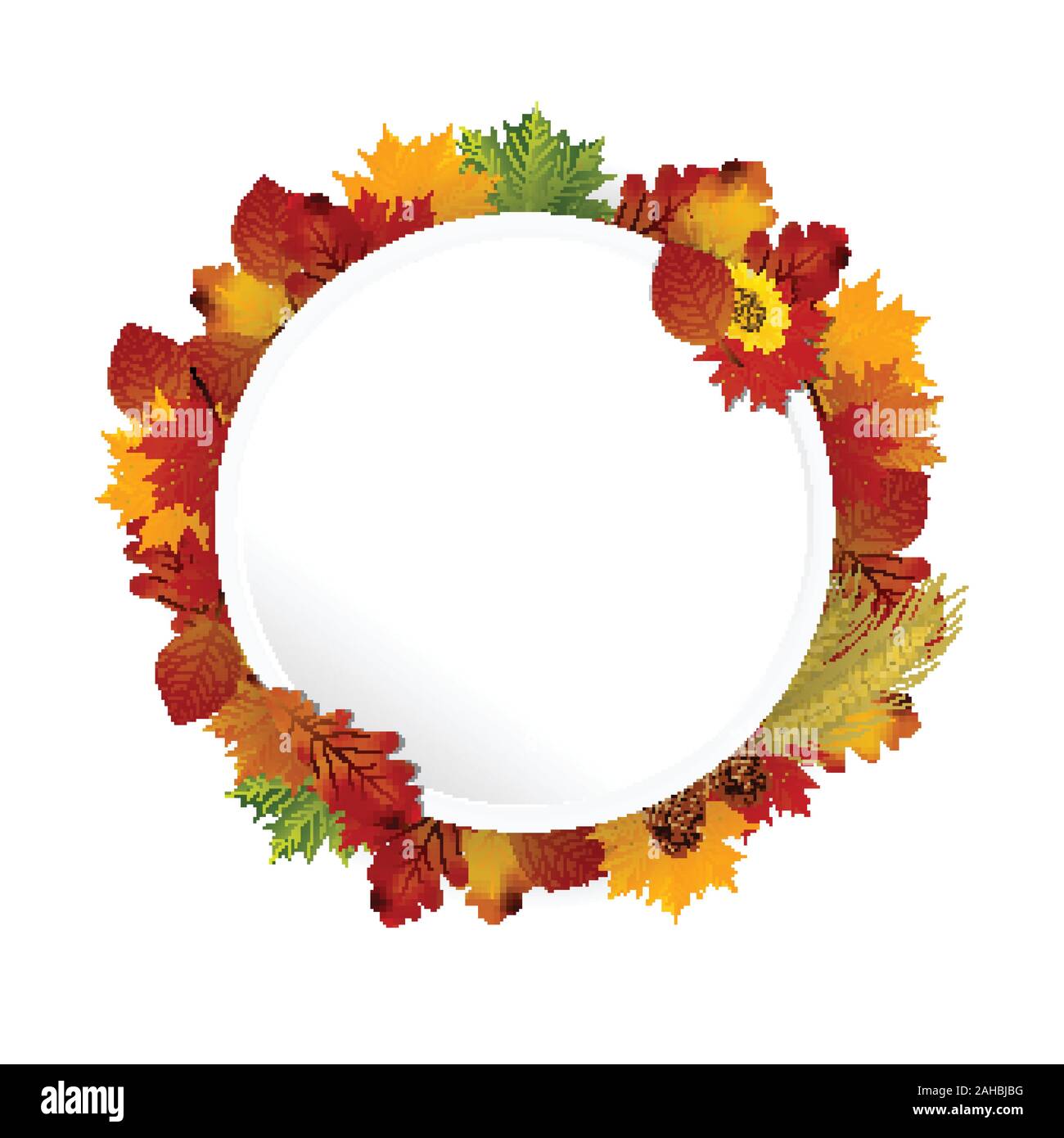 Autumn Frame concept circular. Vector Stock Vector Image & Art - Alamy