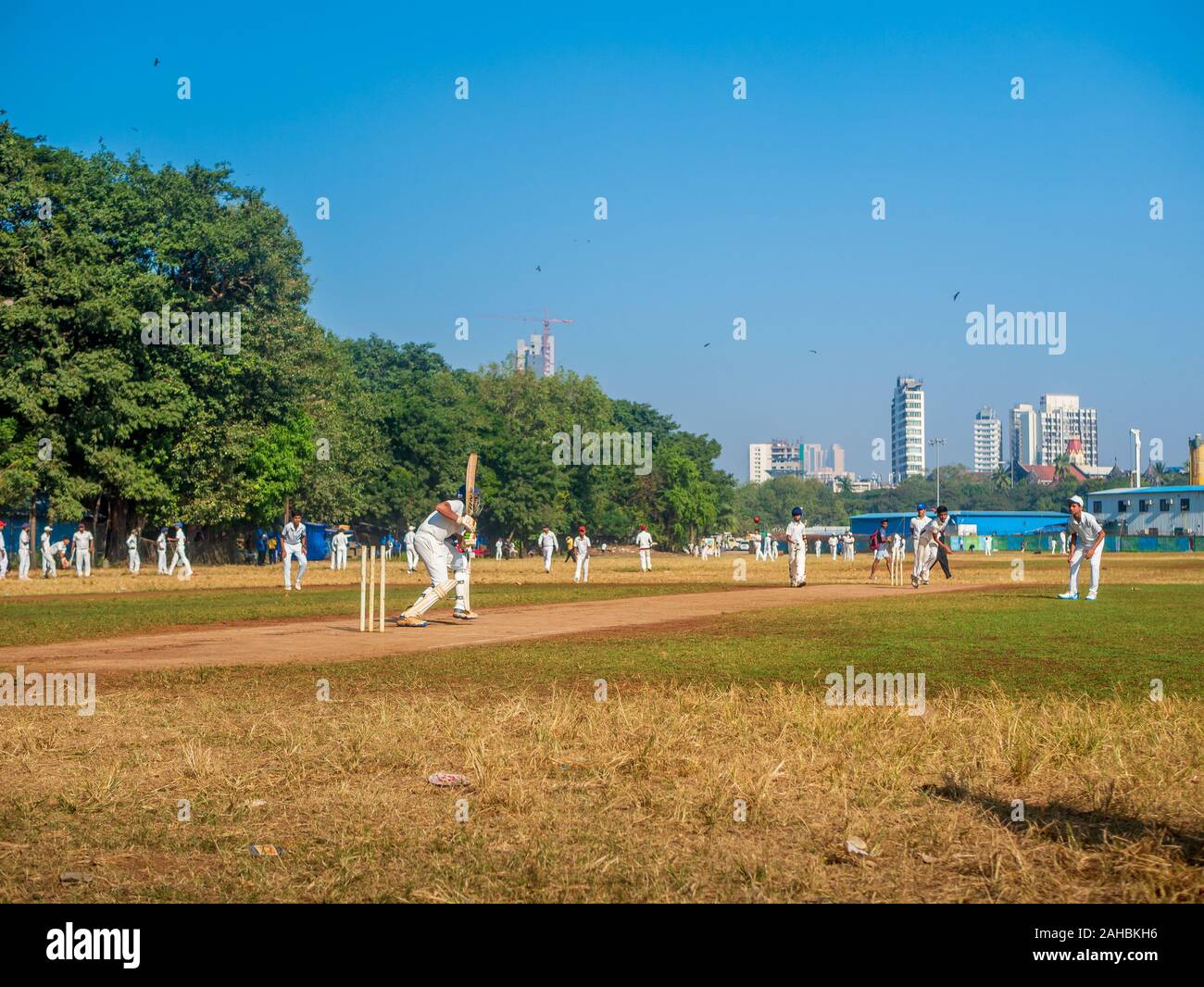 Mumbai, India - December 14, 2019: Indias most famous sport Cricket ...