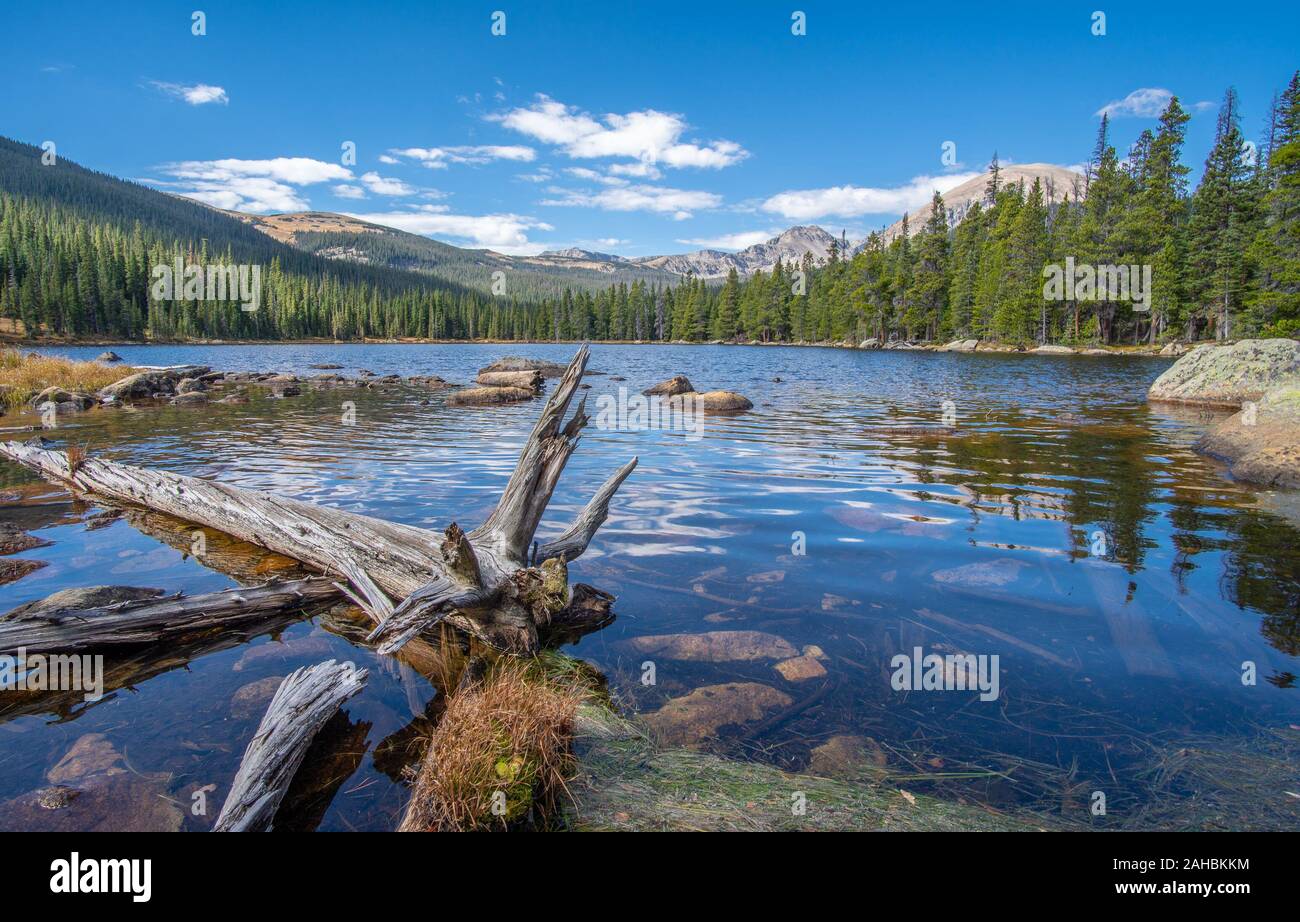 Finch Lake Trail in the Rocky Mountain National Park, USA Stock Photo ...