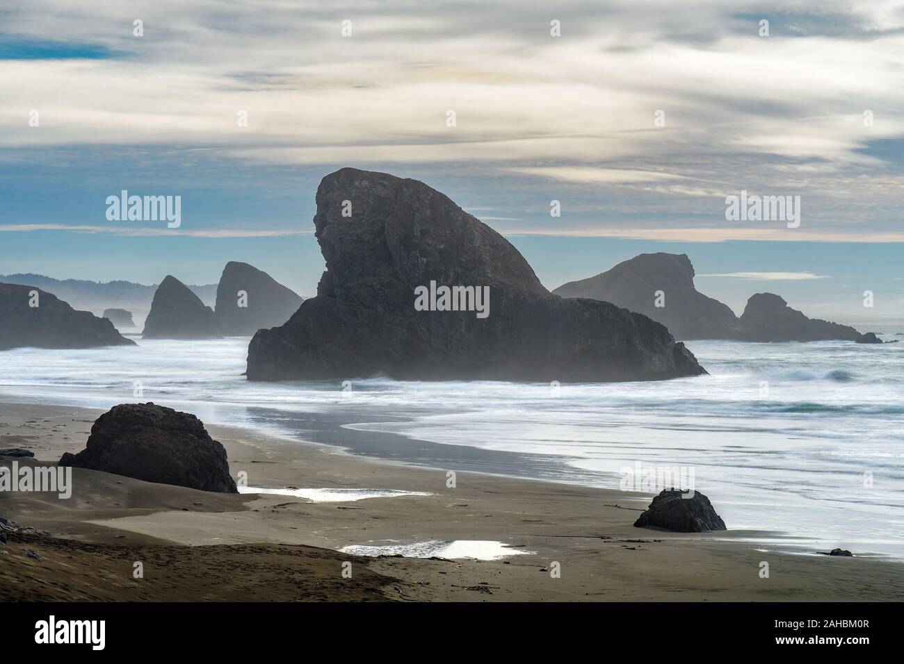 Oregon Coast Highway 101 - Pacific Northwest Pacific ocean Stock Photo ...