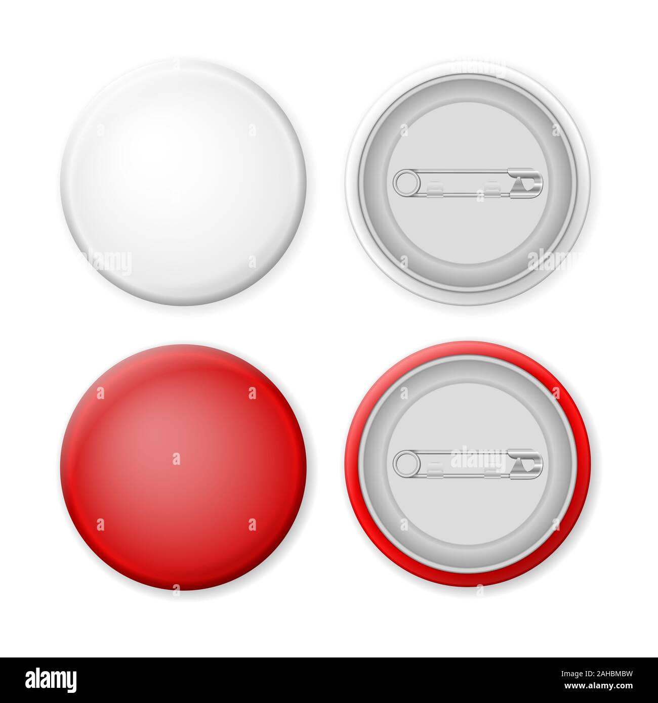 Badge pin set on a white background. Vector illustration Stock Photo ...