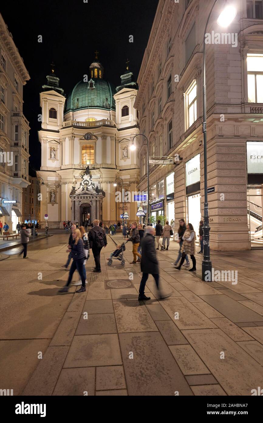 St. Peter catholic church. Vienna Austria Stock Photo - Alamy