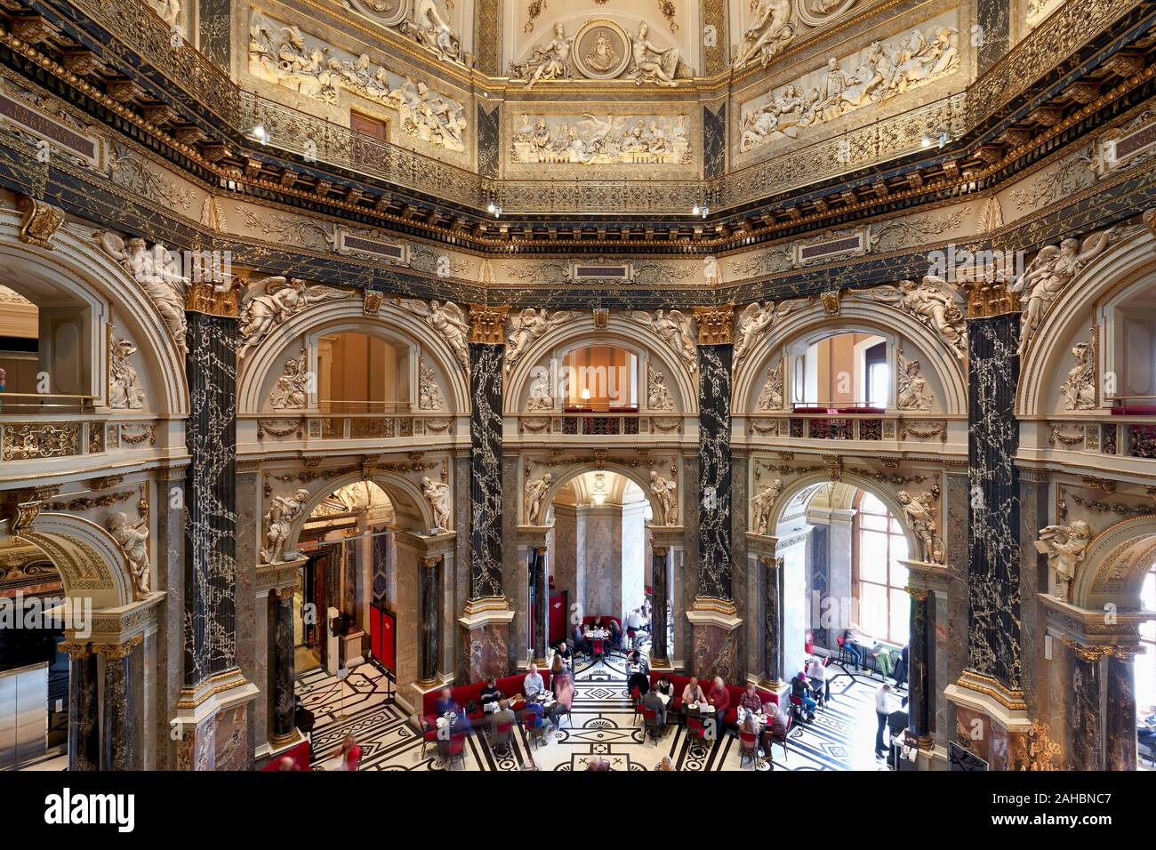 The café inside Kunsthistorisches Museum. Vienna Austria Stock Photo ...