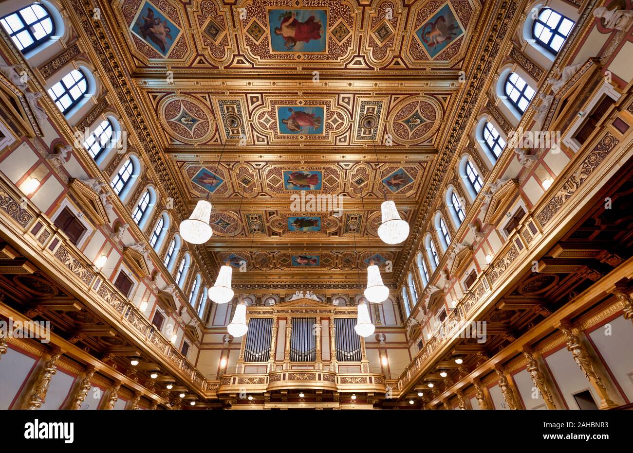 The Goldener Saal (Golden Hall) concert hall of Wiener Musikverein ...