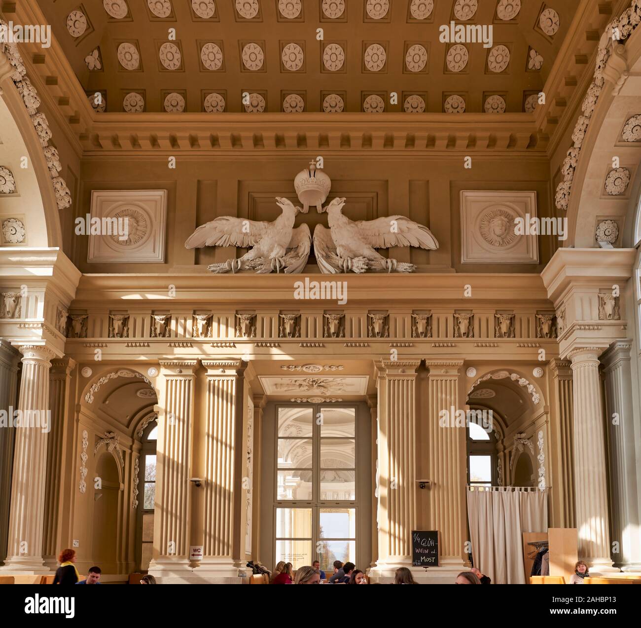 Schonbrunn Palace. Vienna Austria. The café inside Gloriette Stock ...