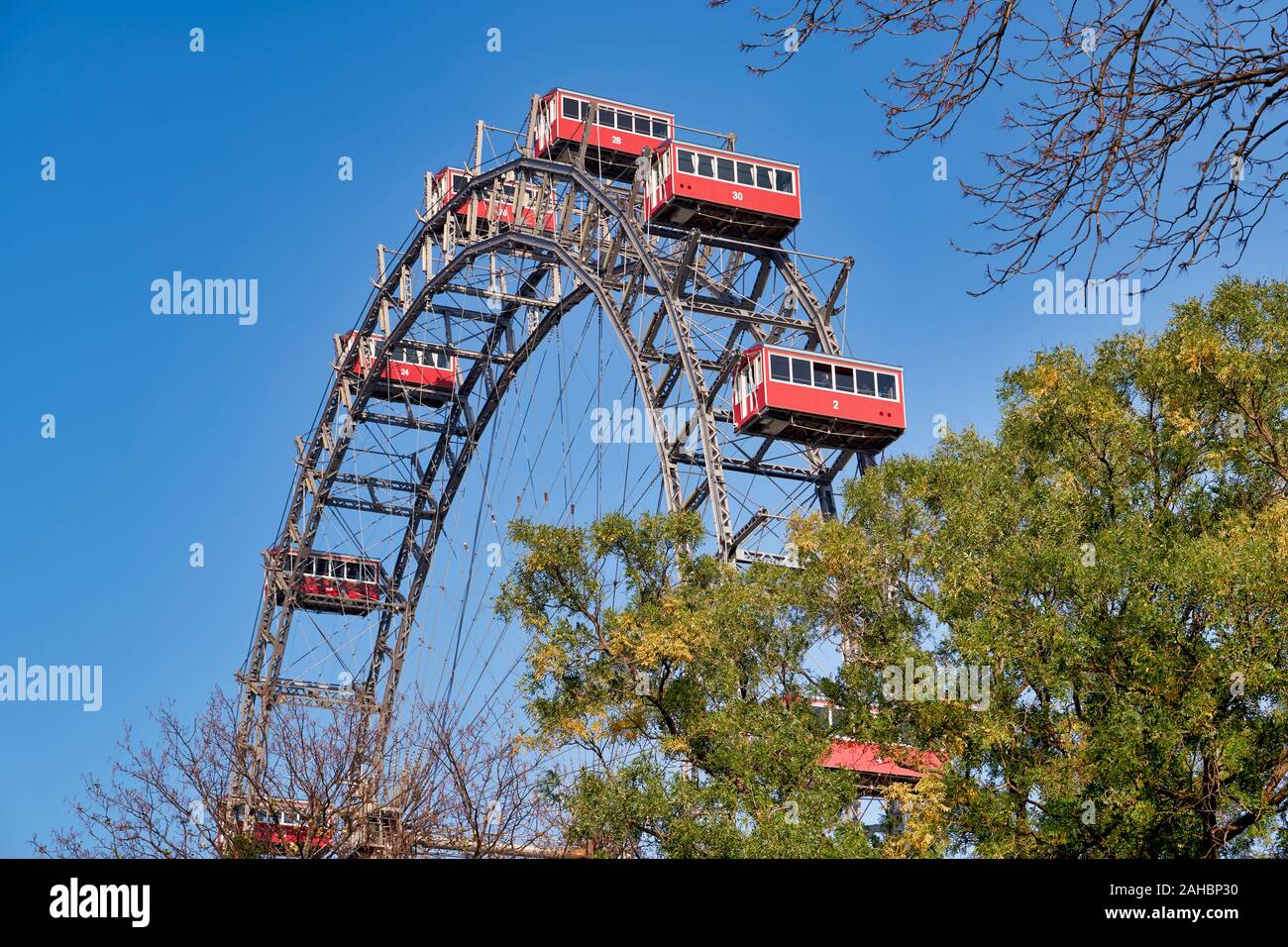 Riesenrad Panoramic Wheel. Prater. Vienna Austria Stock Photo - Alamy