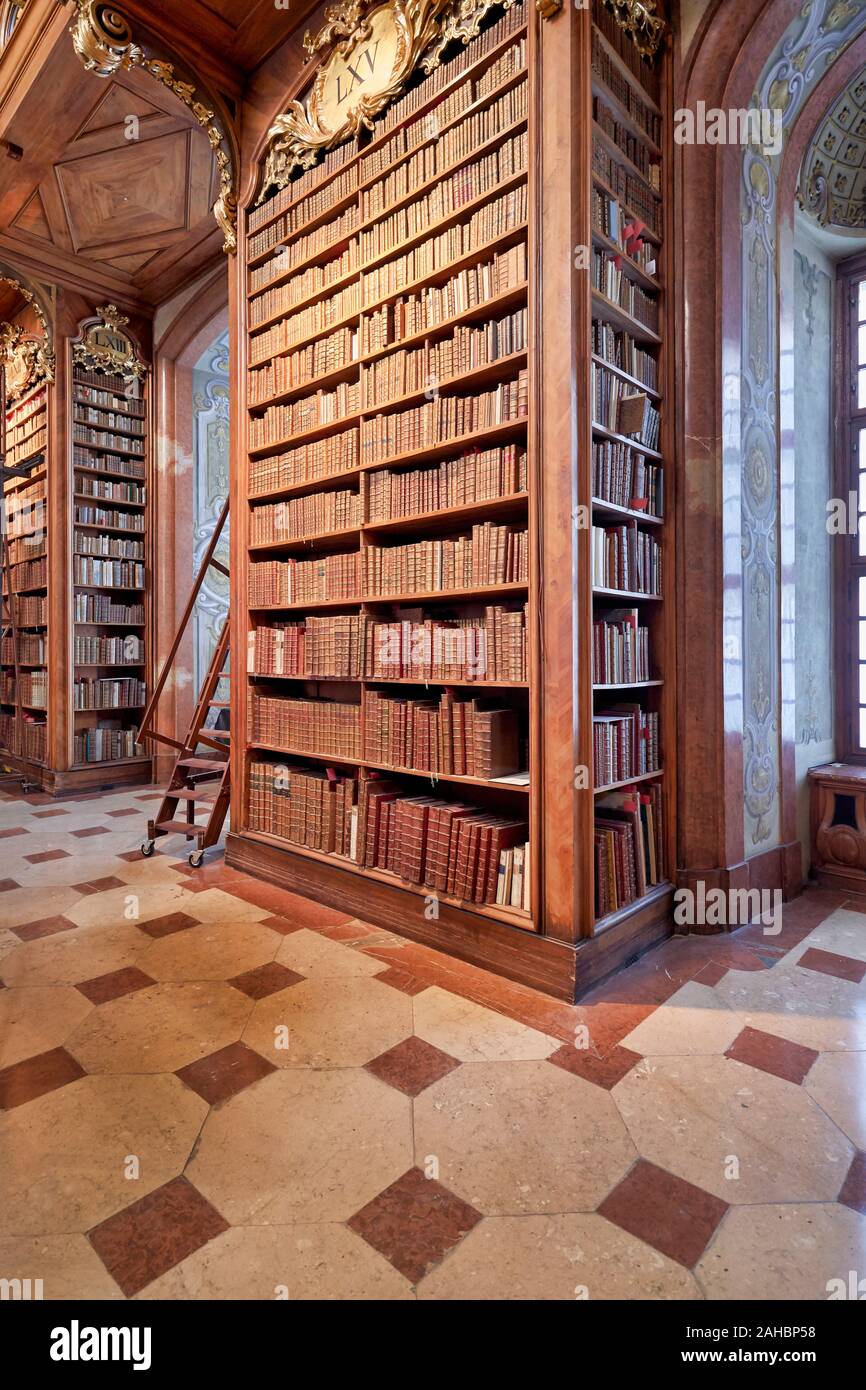 The Prunksaal, center of the old imperial library inside the Austrian ...