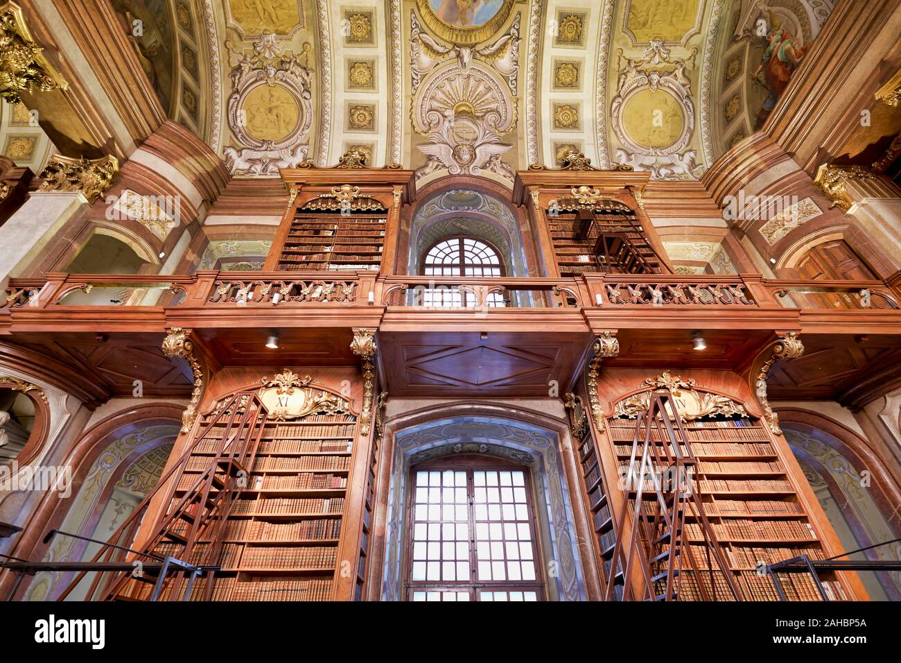 The Prunksaal, center of the old imperial library inside the Austrian ...