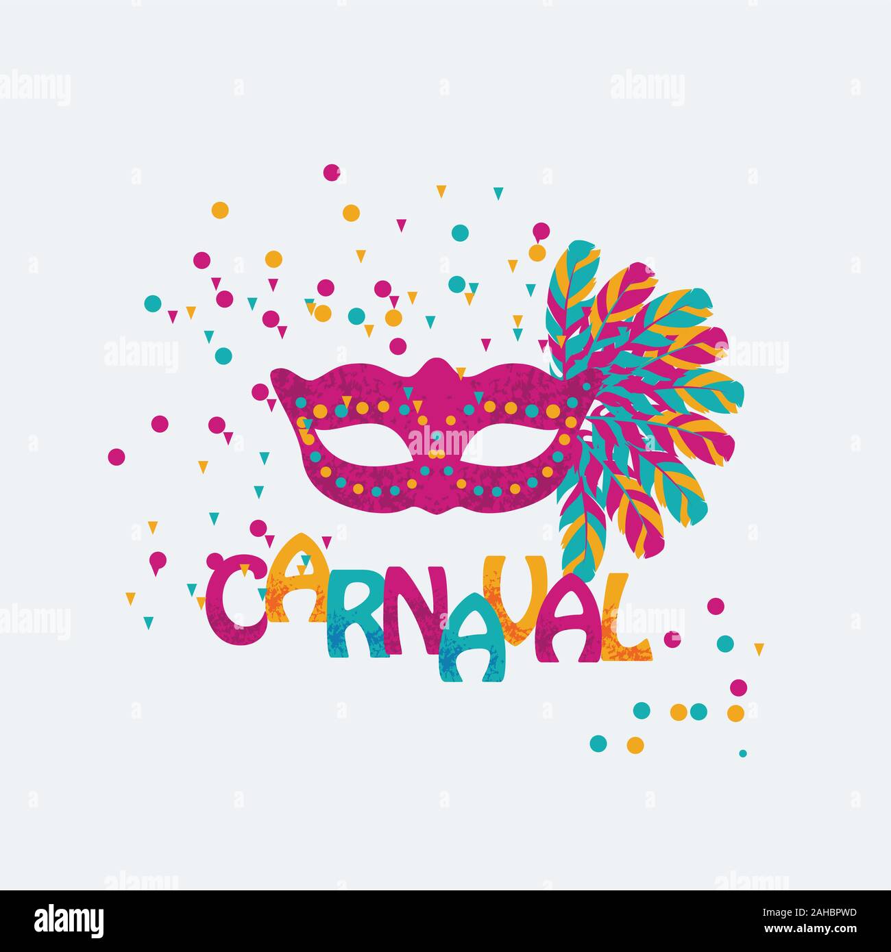 Carnival hand lettering text as banner, card, logo, icon, invitation ...