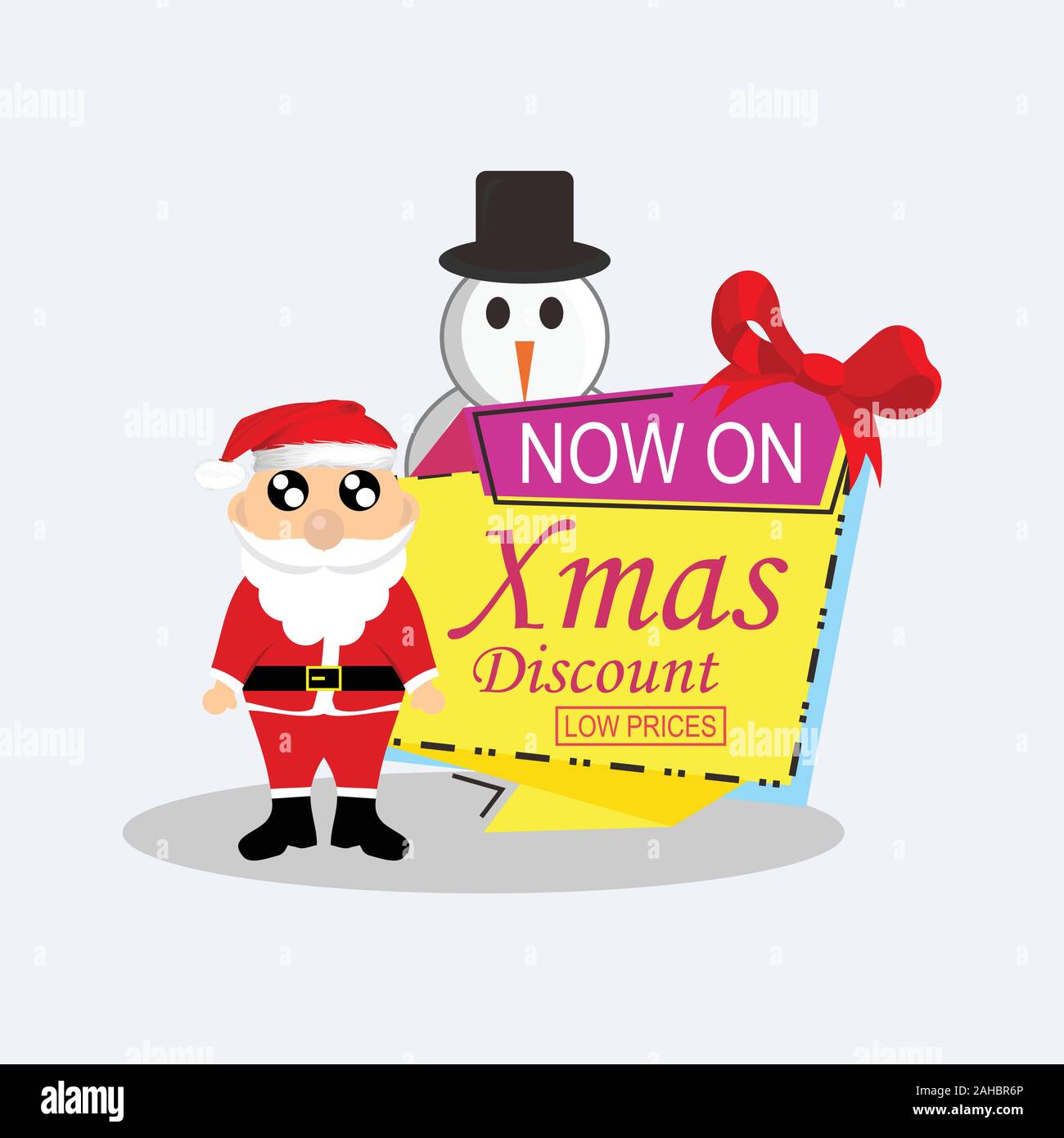 Christmas banners sale promo with santa claus vector image for poster ...