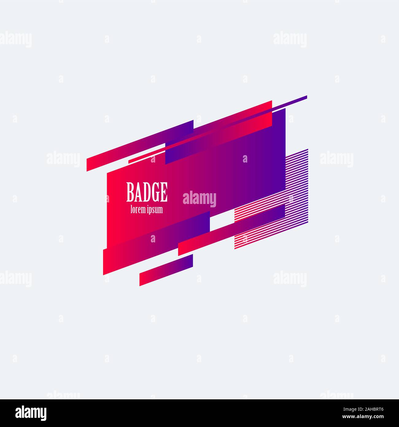 Rectangular geometric badges. Trendy frame, minimal design and abstract ...