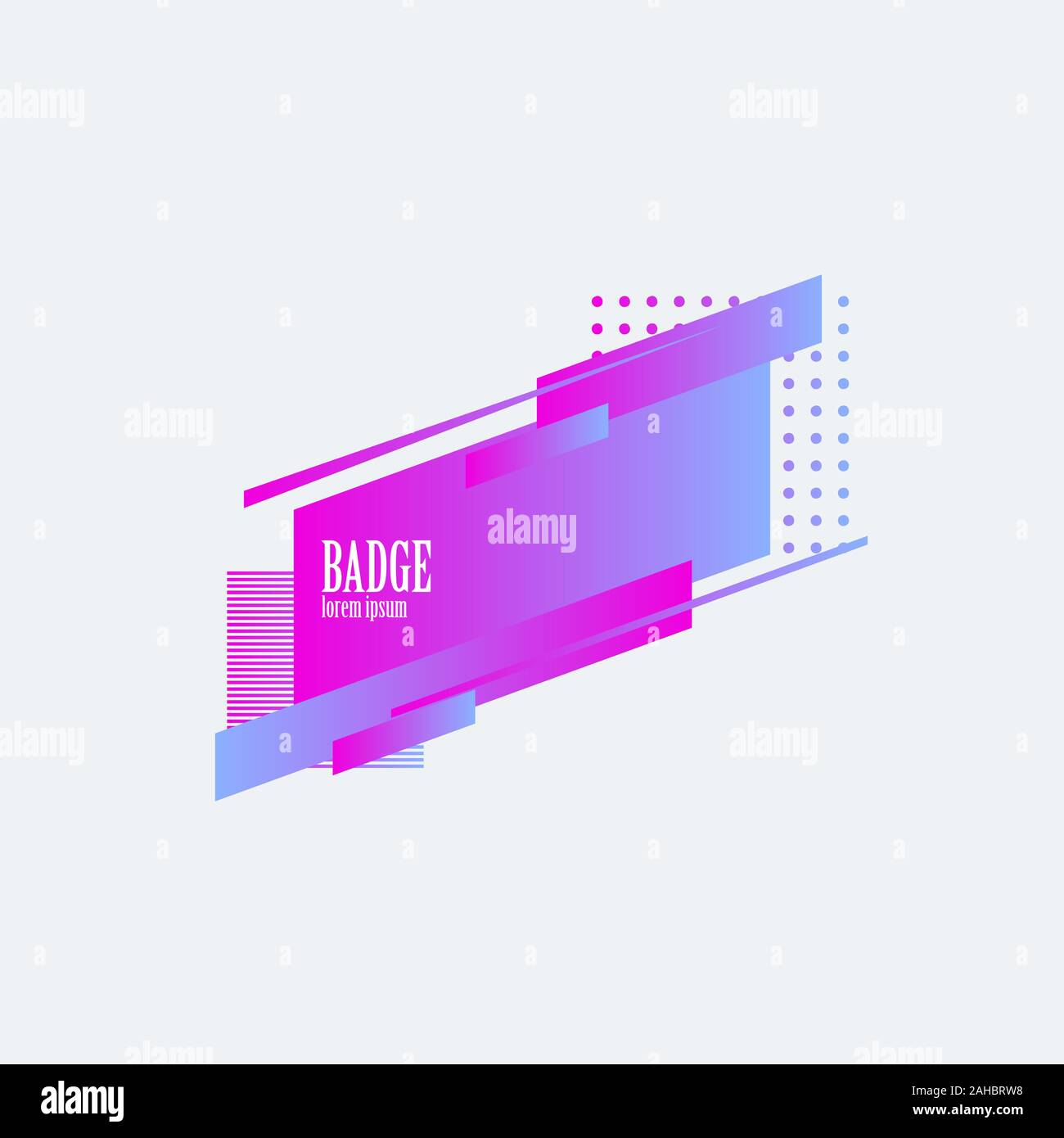 Rectangular geometric badges. Trendy frame, minimal design and abstract ...