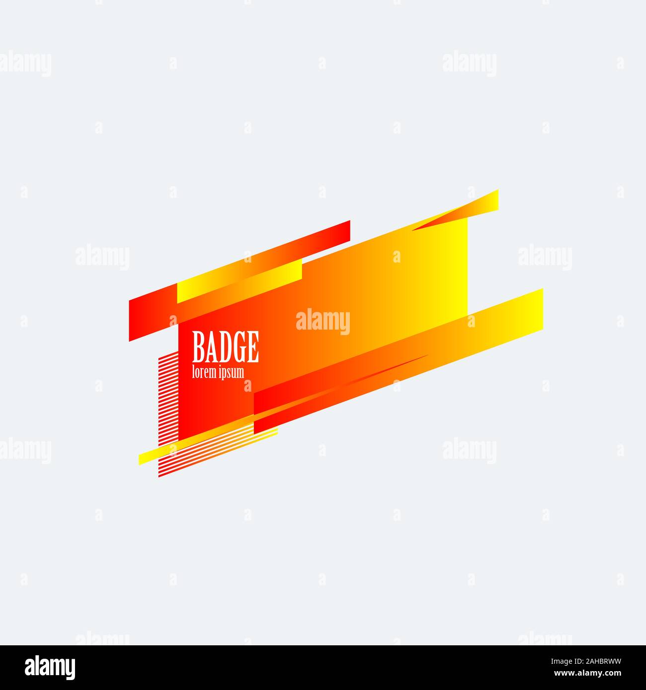 Rectangular geometric badges. Trendy frame, minimal design and abstract ...