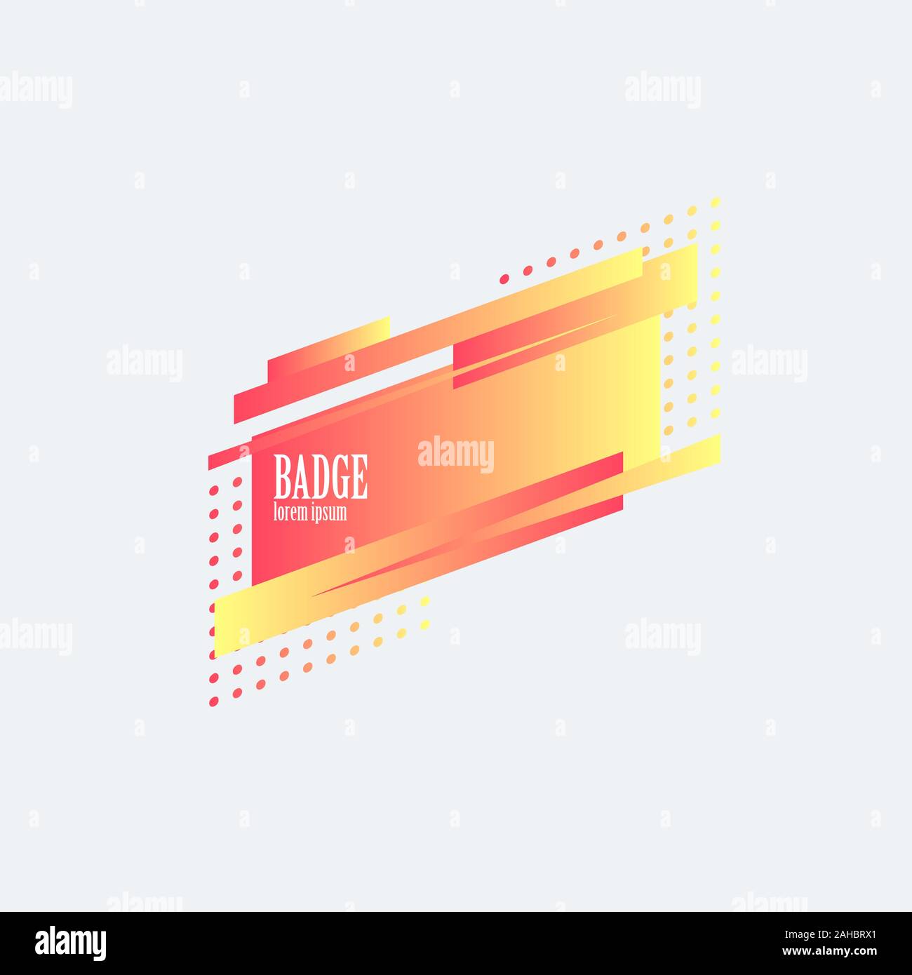 Rectangular geometric badges. Trendy frame, minimal design and abstract ...