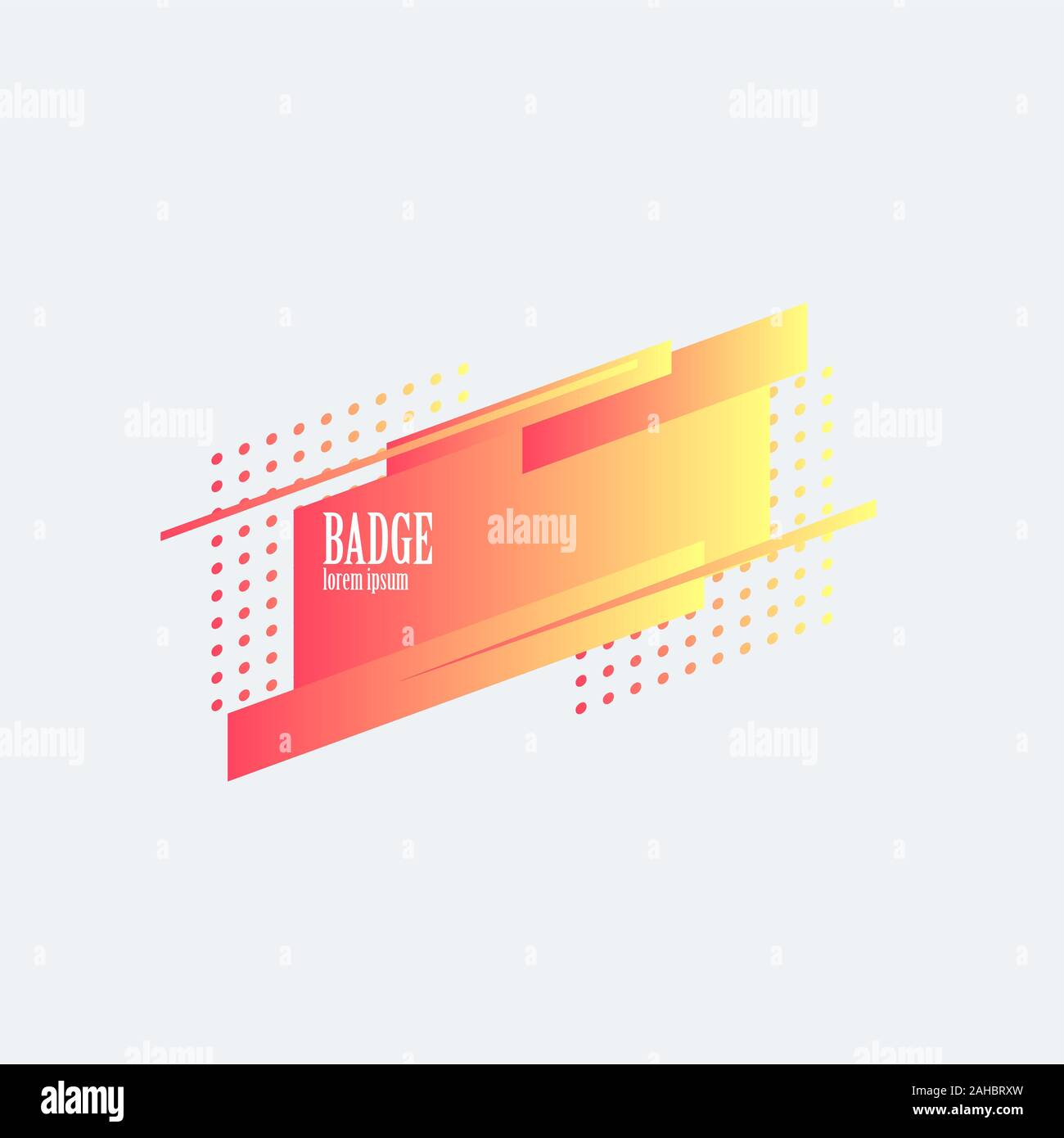 Rectangular geometric badges. Trendy frame, minimal design and abstract ...