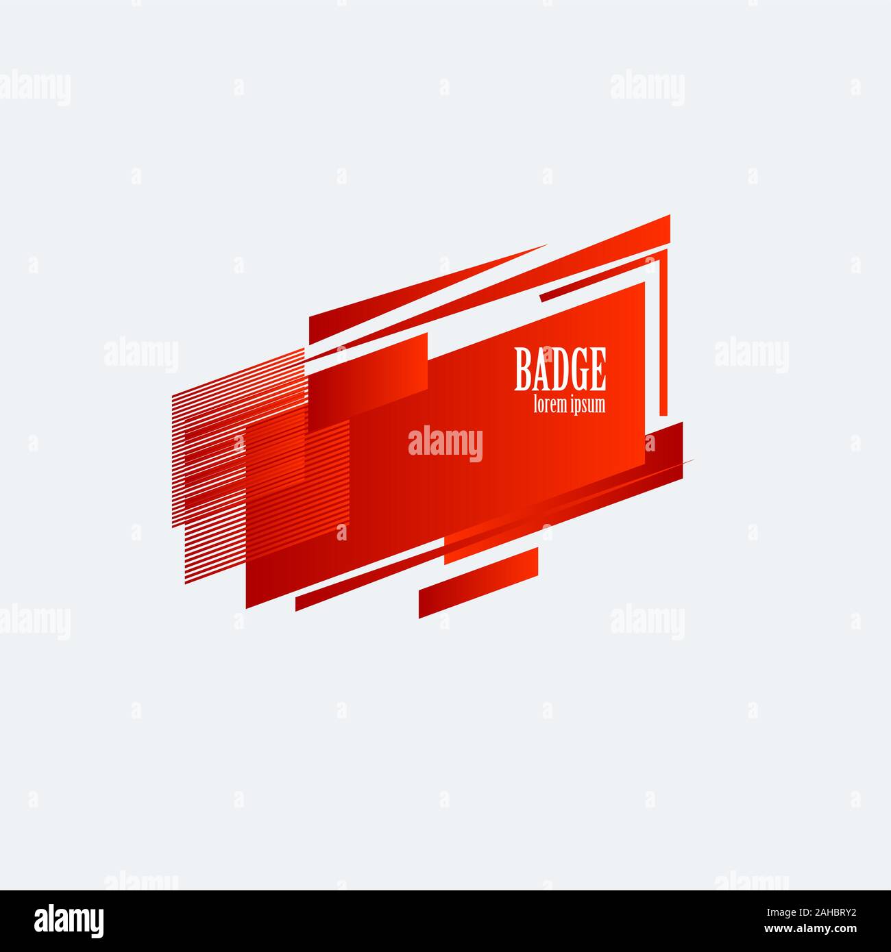 Rectangular geometric badges. Trendy frame, minimal design and abstract ...