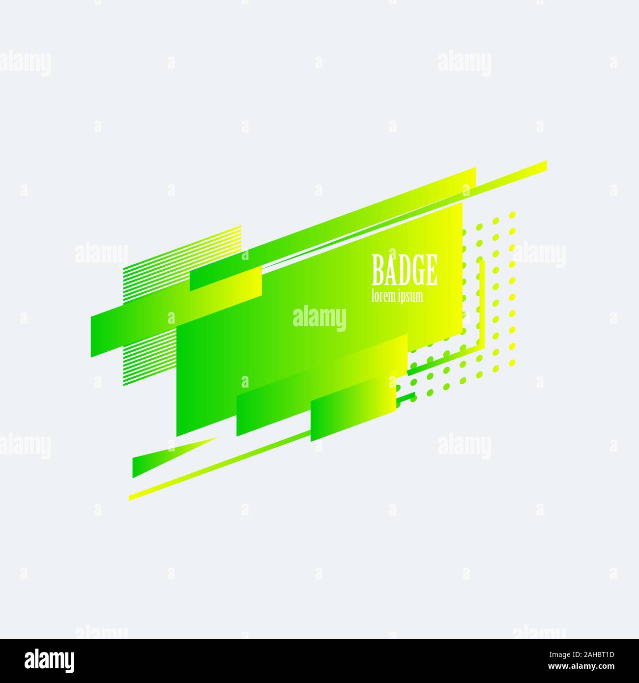 Rectangular geometric badges. Trendy frame, minimal design and abstract ...