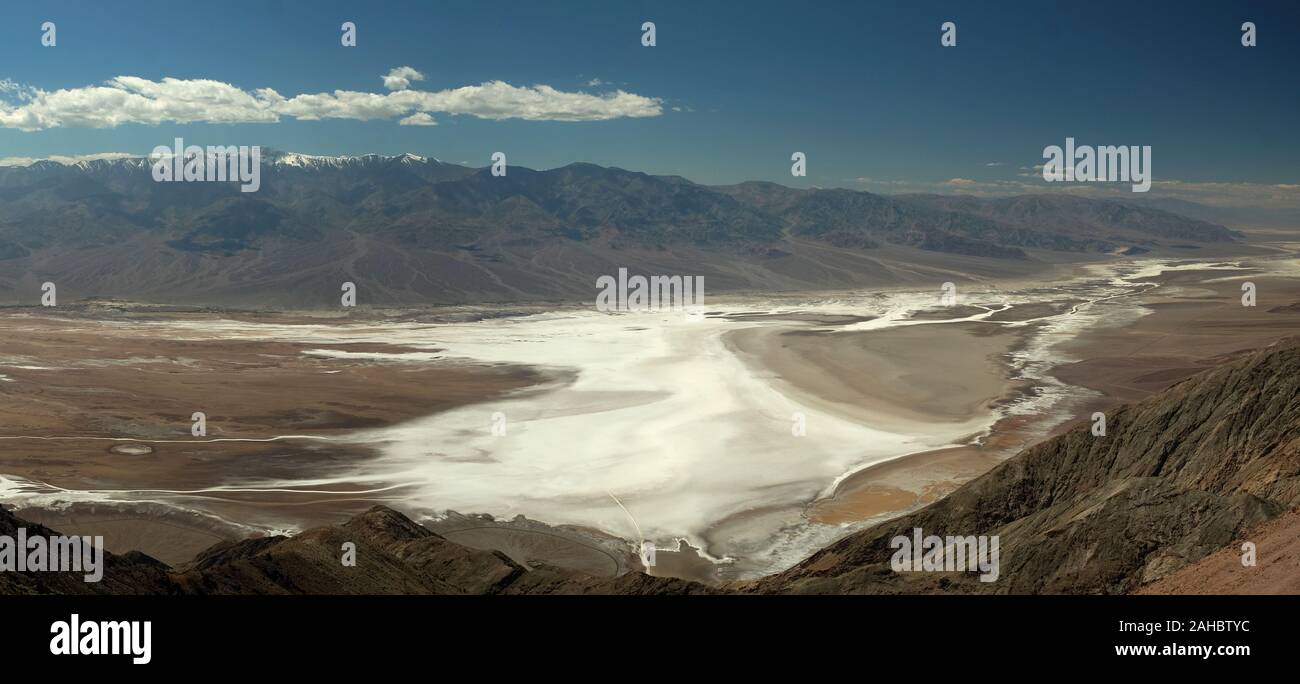 Panoramic view of the Death Valley form Dante's view point, California ...