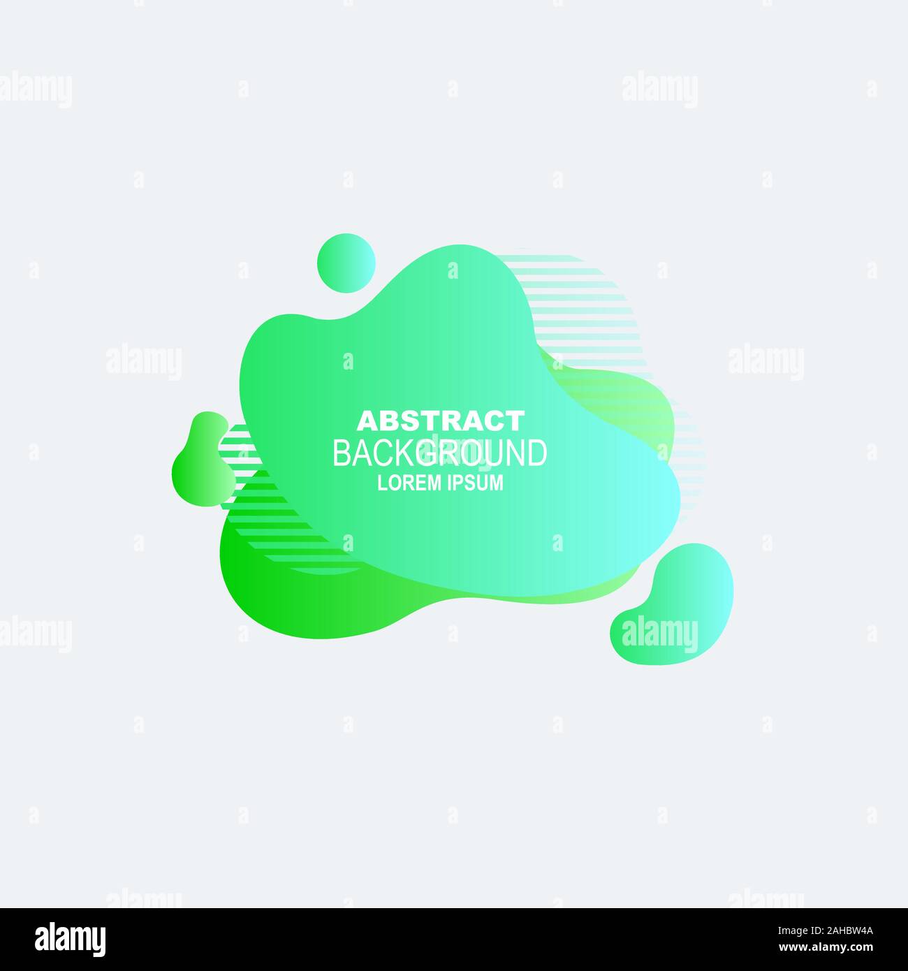 Amoeba flat label, tag, emblem, badge, design with gradient color for ...