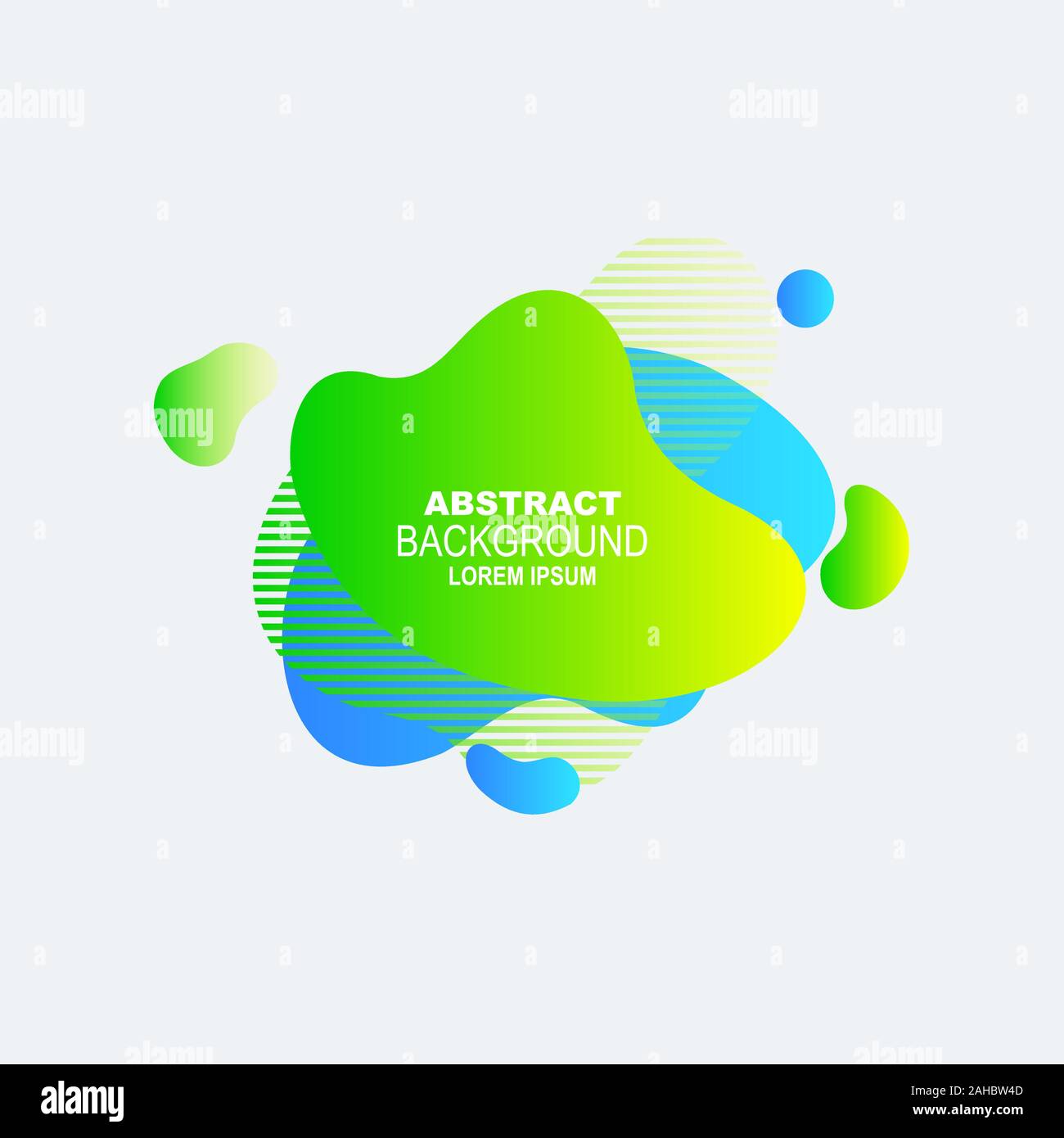 Amoeba flat label, tag, emblem, badge, design with gradient color for ...