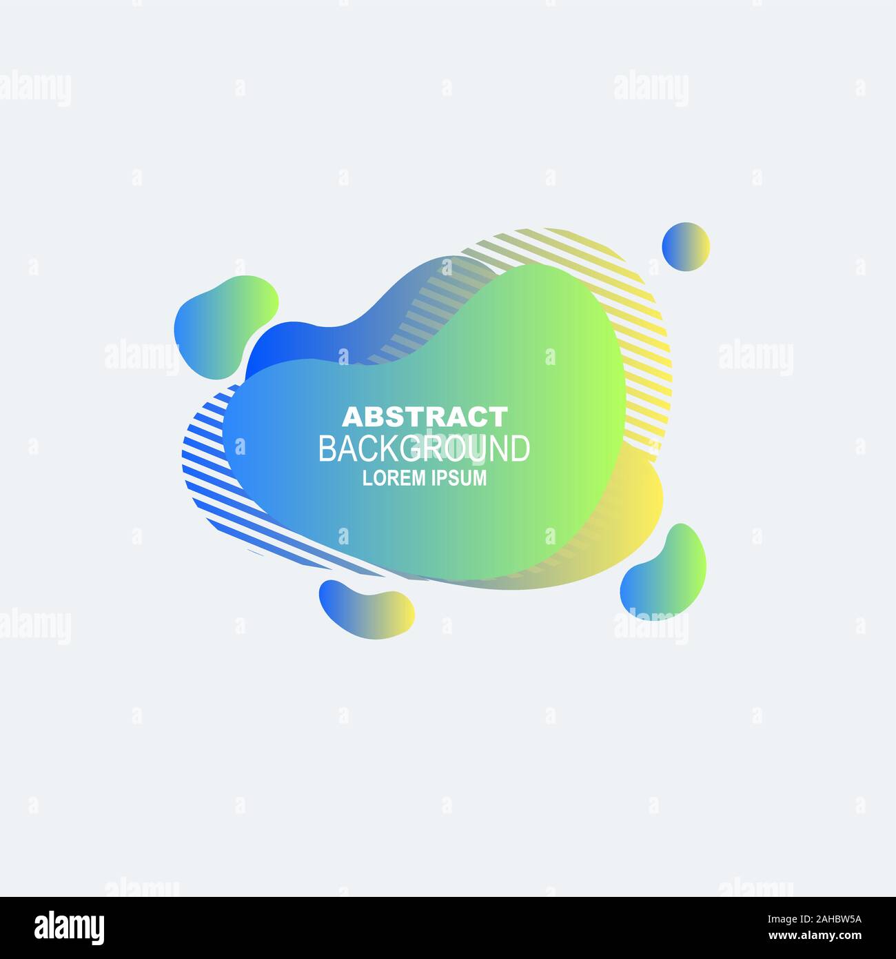 Amoeba flat label, tag, emblem, badge, design with gradient color for ...