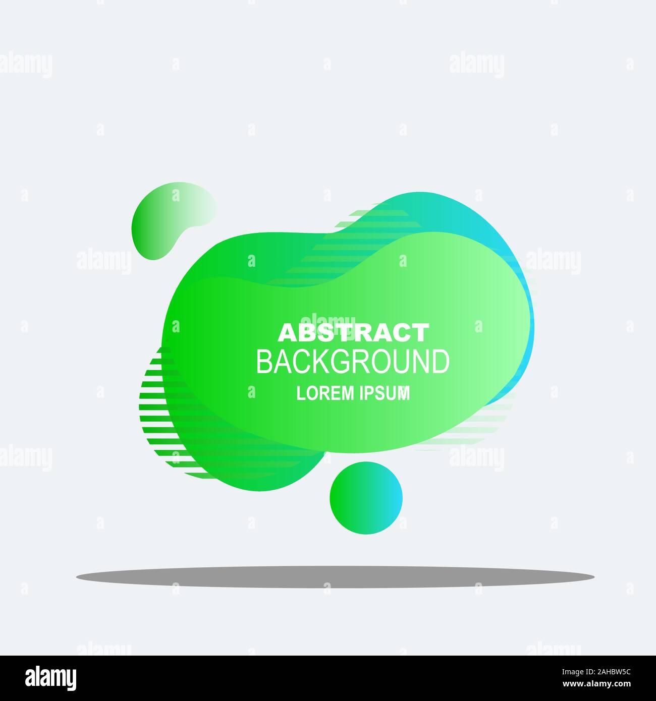 Amoeba flat label, tag, emblem, badge, design with gradient color for ...