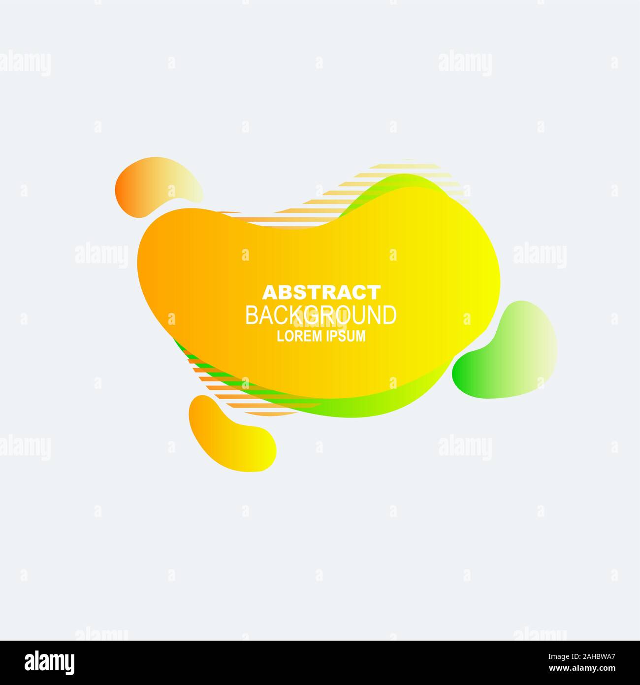 Amoeba flat label, tag, emblem, badge, design with gradient color for ...