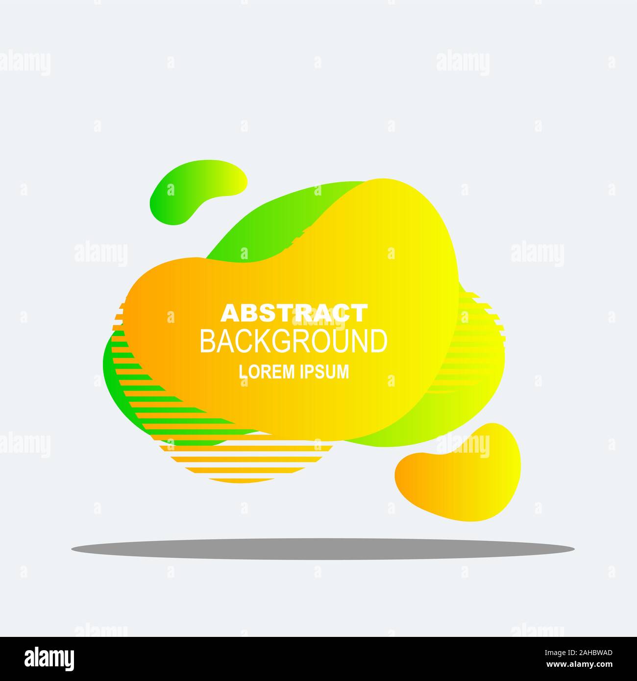 Amoeba flat label, tag, emblem, badge, design with gradient color for ...