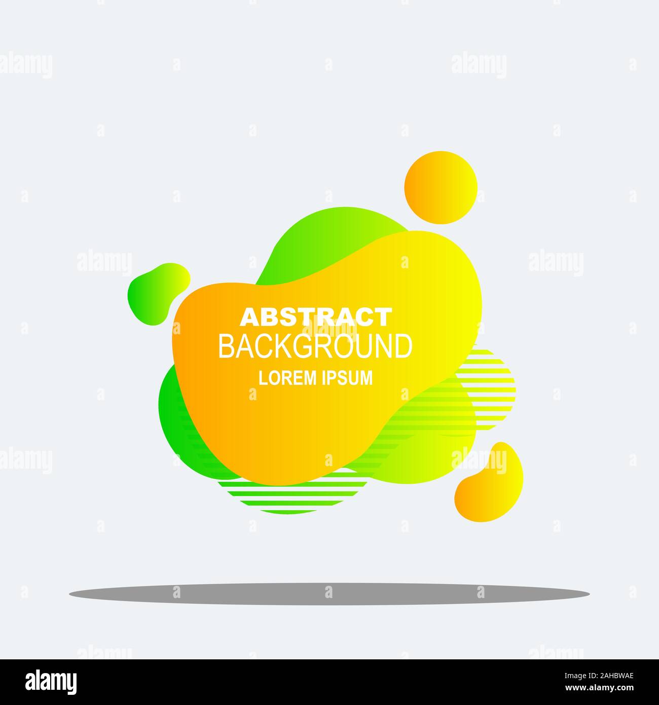 Amoeba flat label, tag, emblem, badge, design with gradient color for ...