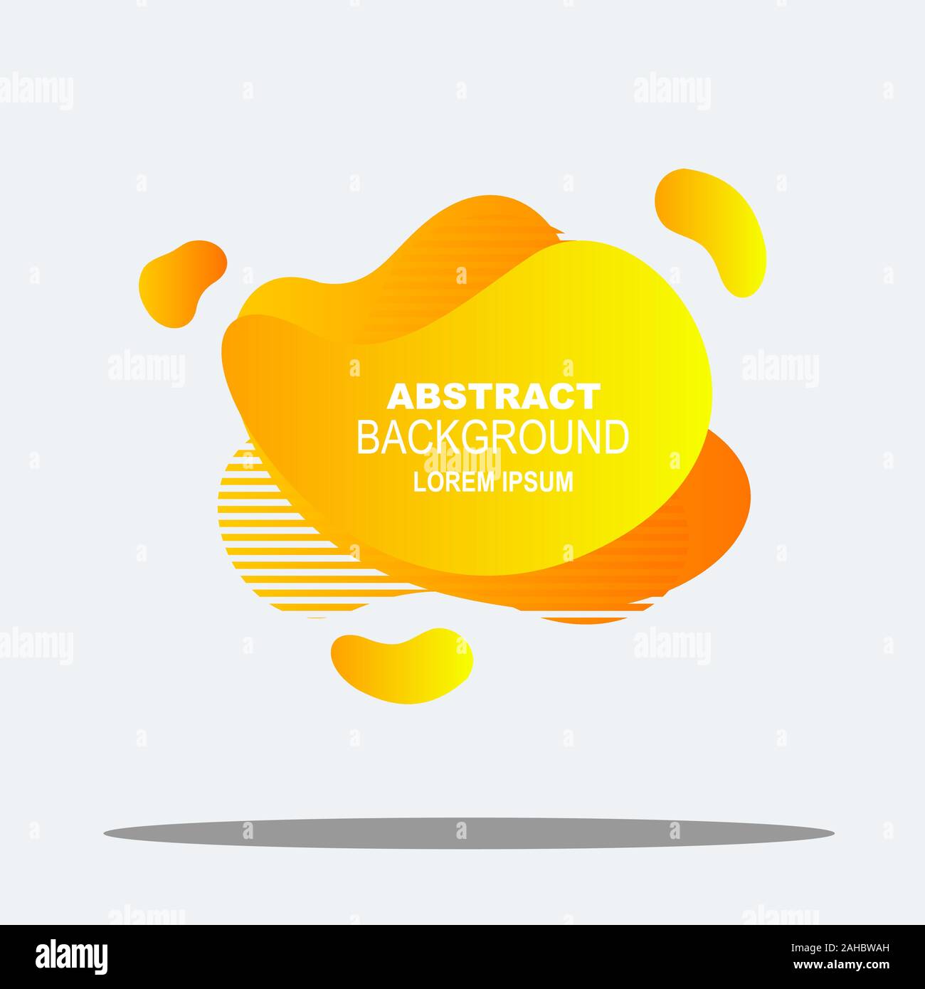 Amoeba flat label, tag, emblem, badge, design with gradient color for ...