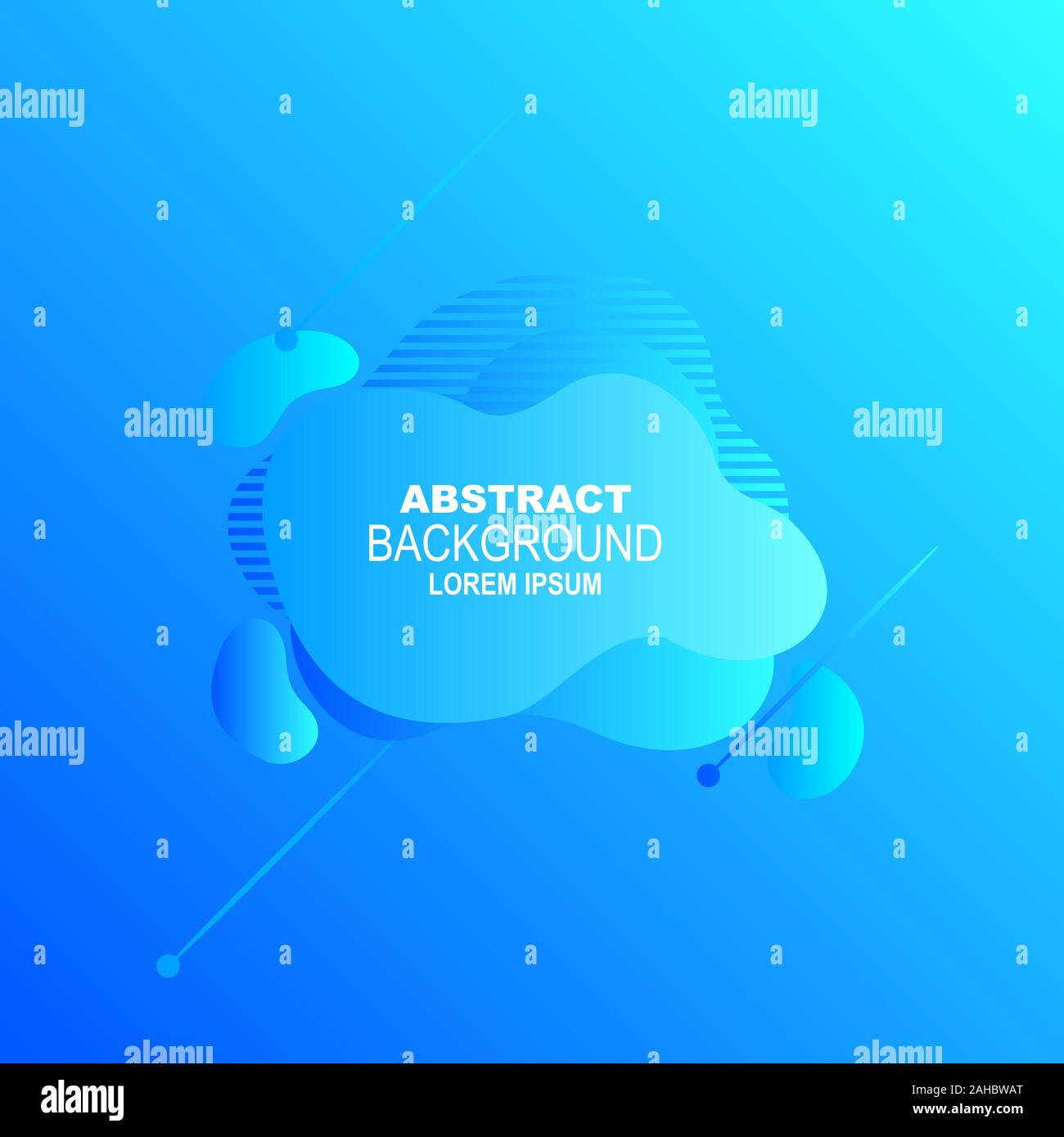 Amoeba flat label, tag, emblem, badge, design with gradient color for ...