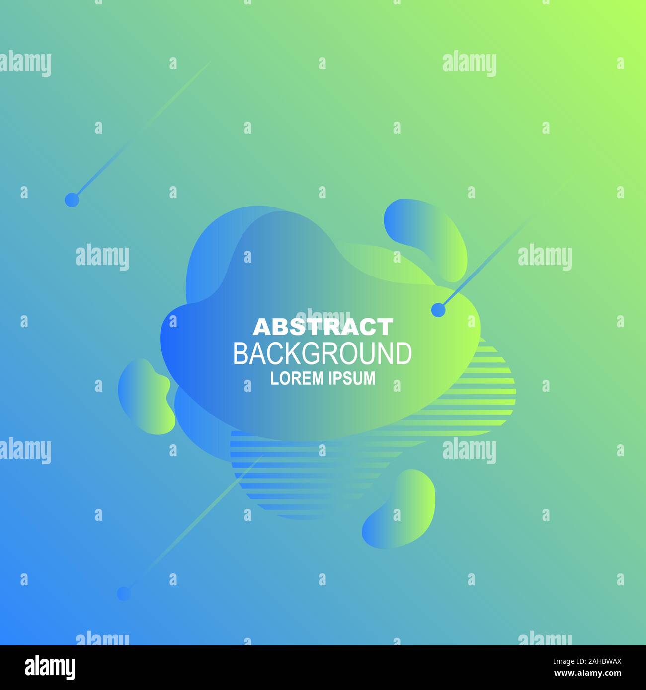 Amoeba flat label, tag, emblem, badge, design with gradient color for ...