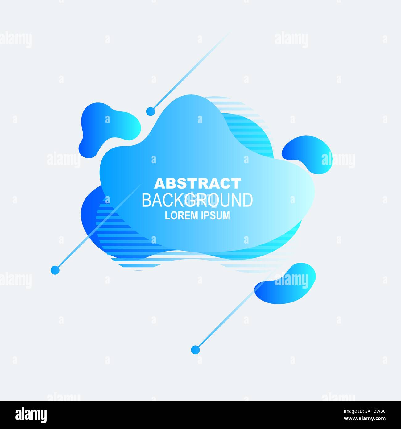 Amoeba flat label, tag, emblem, badge, design with gradient color for ...