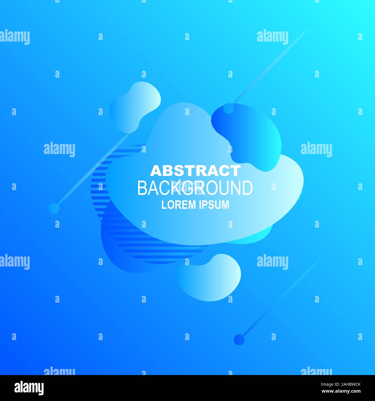 Amoeba flat label, tag, emblem, badge, design with gradient color for ...