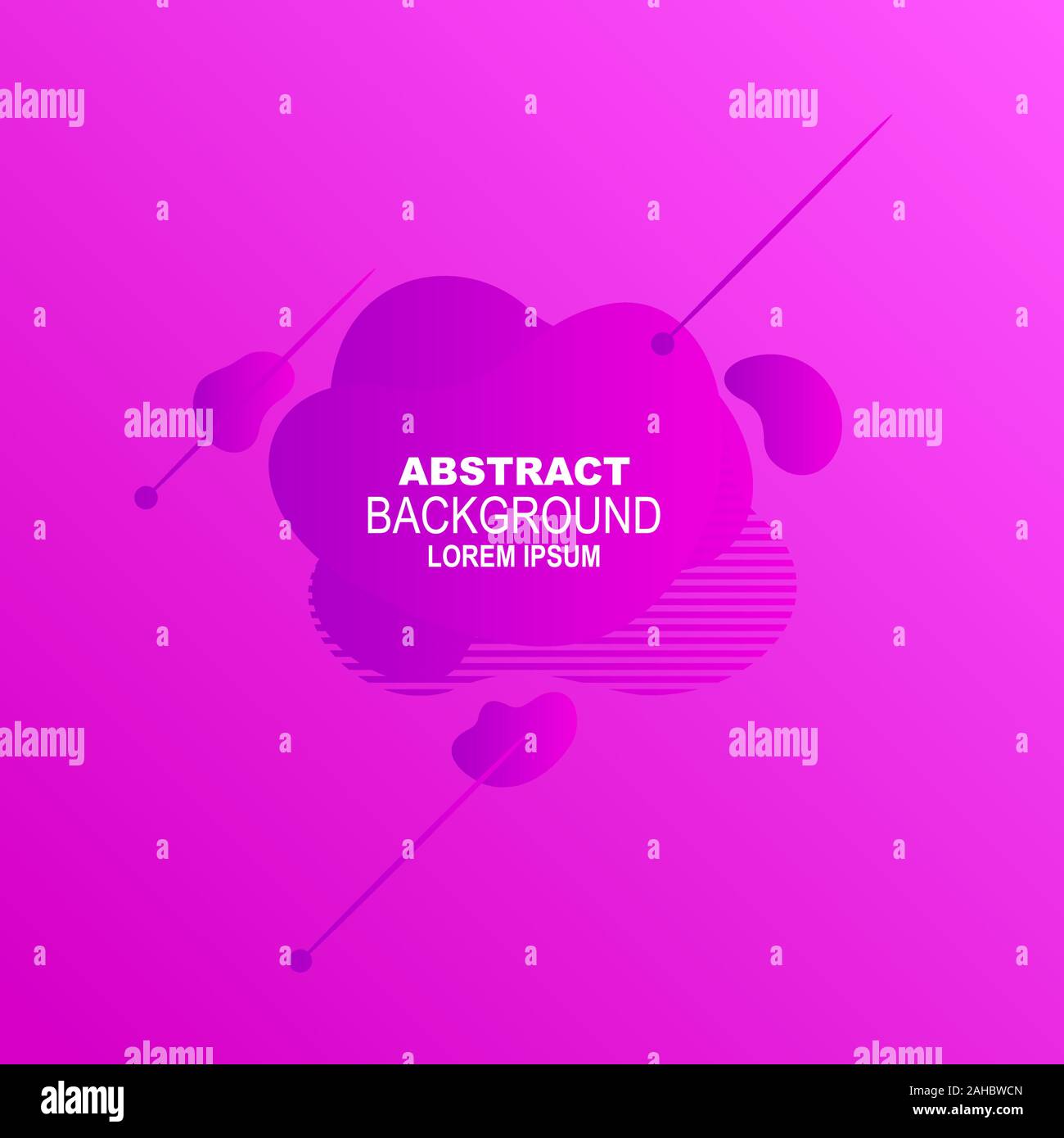 Amoeba flat label, tag, emblem, badge, design with gradient color for ...