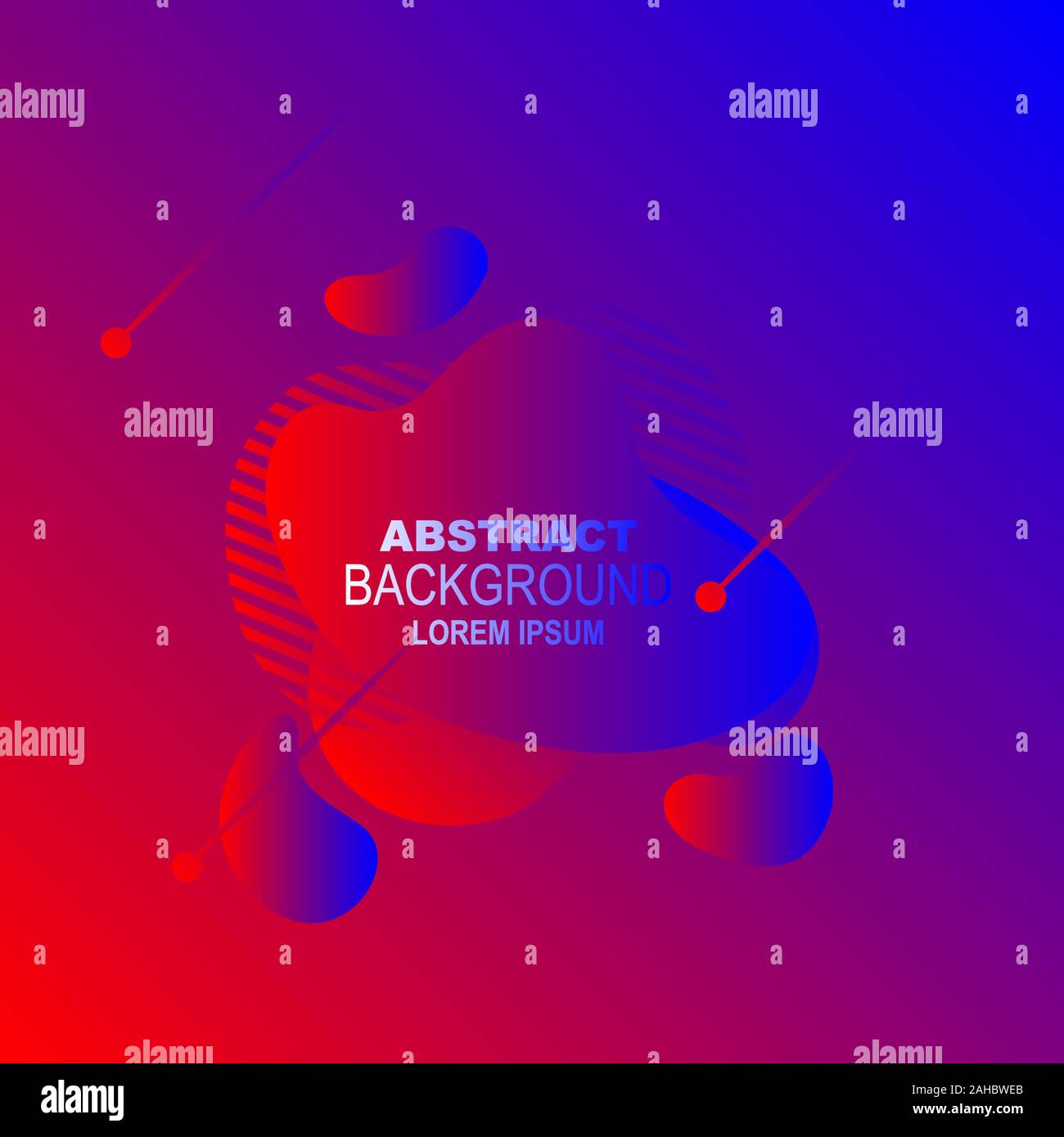 Amoeba flat label, tag, emblem, badge, design with gradient color for ...
