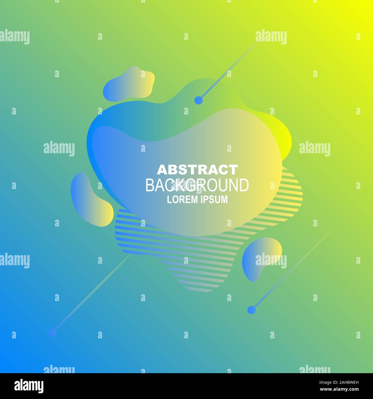 Amoeba flat label, tag, emblem, badge, design with gradient color for ...