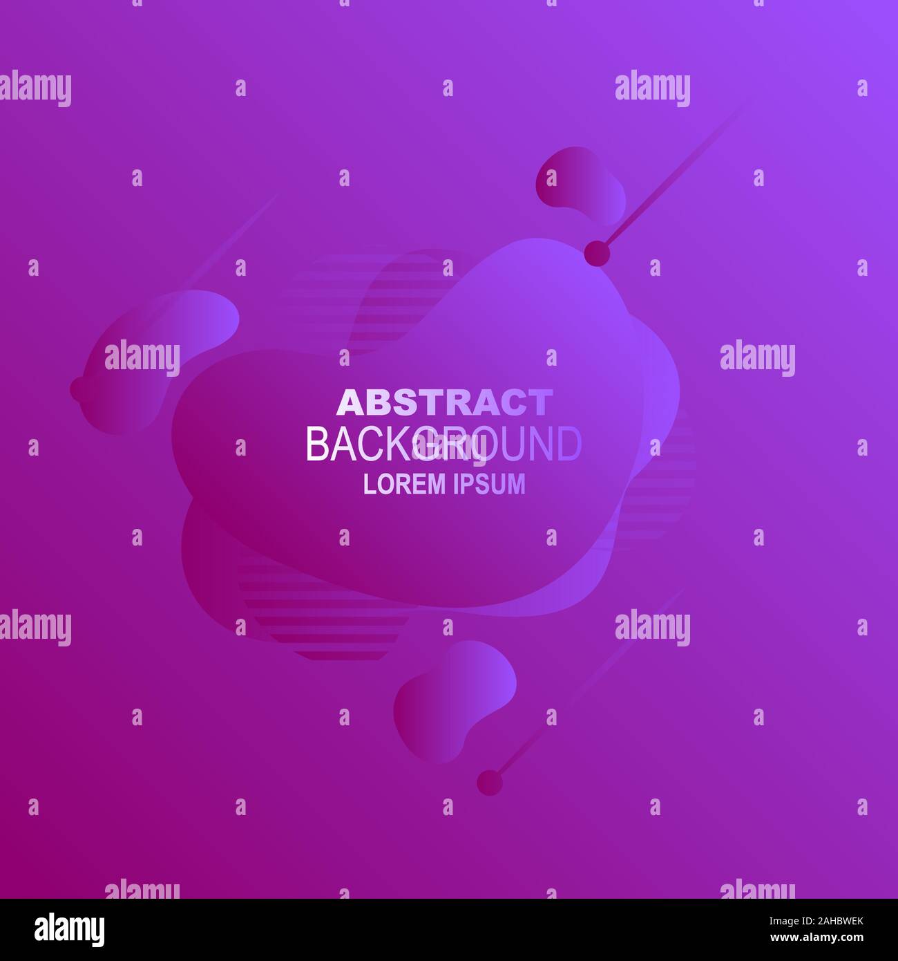 Amoeba flat label, tag, emblem, badge, design with gradient color for ...