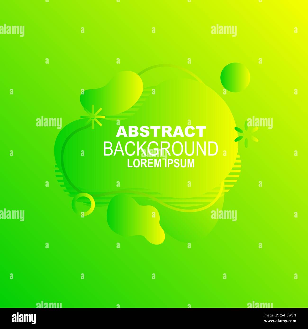 Amoeba flat label, tag, emblem, badge, design with gradient color for ...