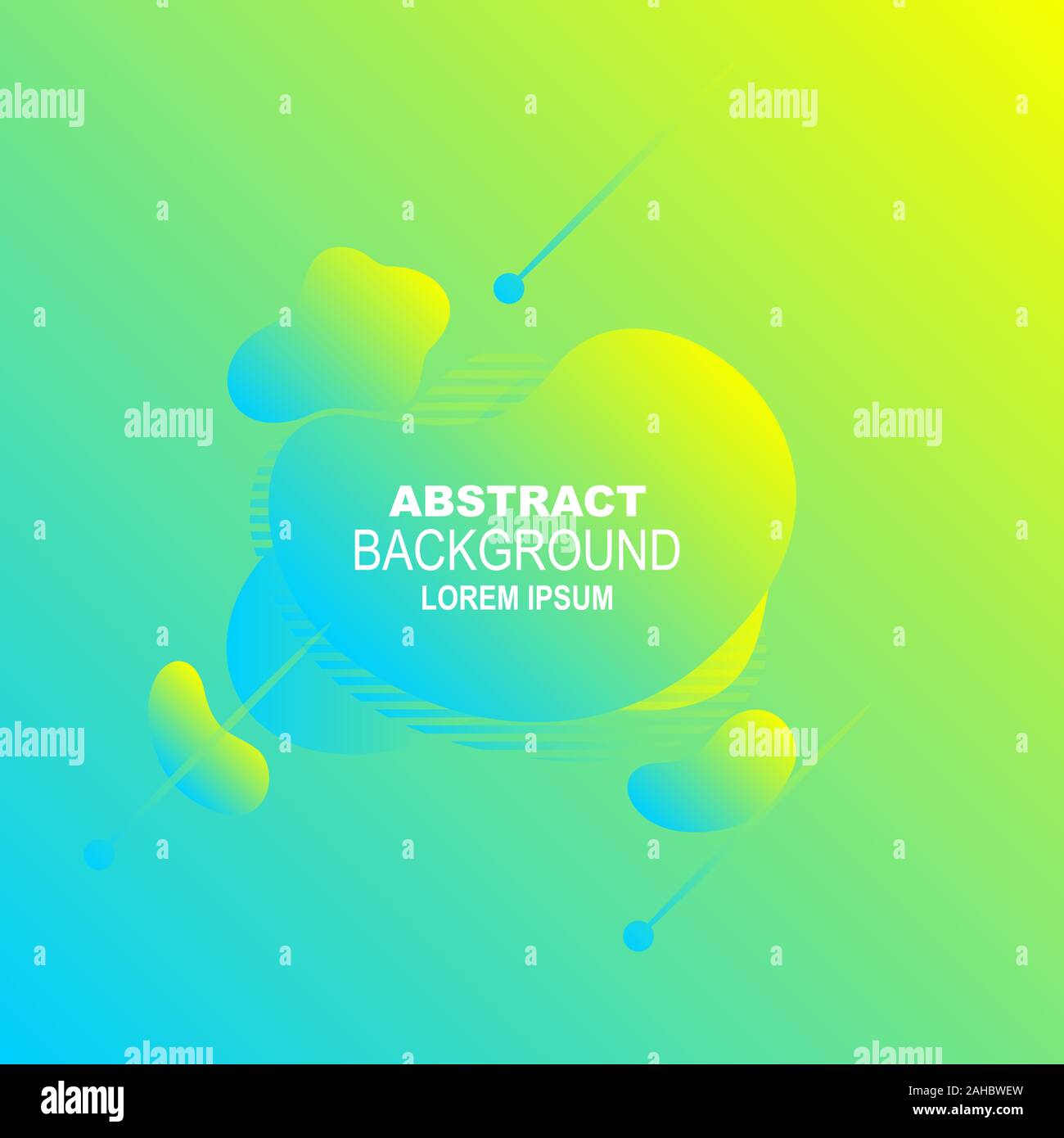 Amoeba flat label, tag, emblem, badge, design with gradient color for ...