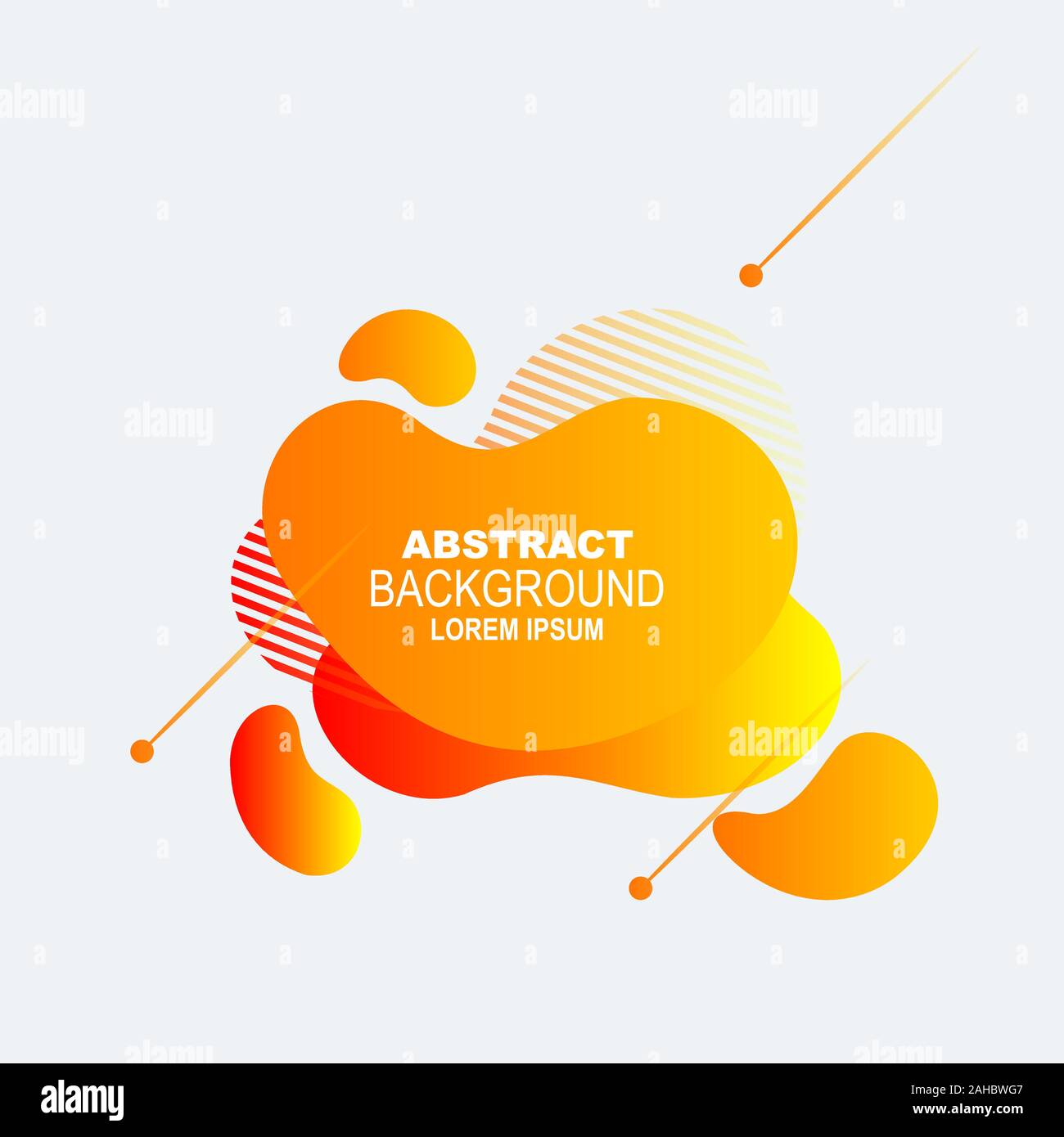 Amoeba flat label, tag, emblem, badge, design with gradient color for ...