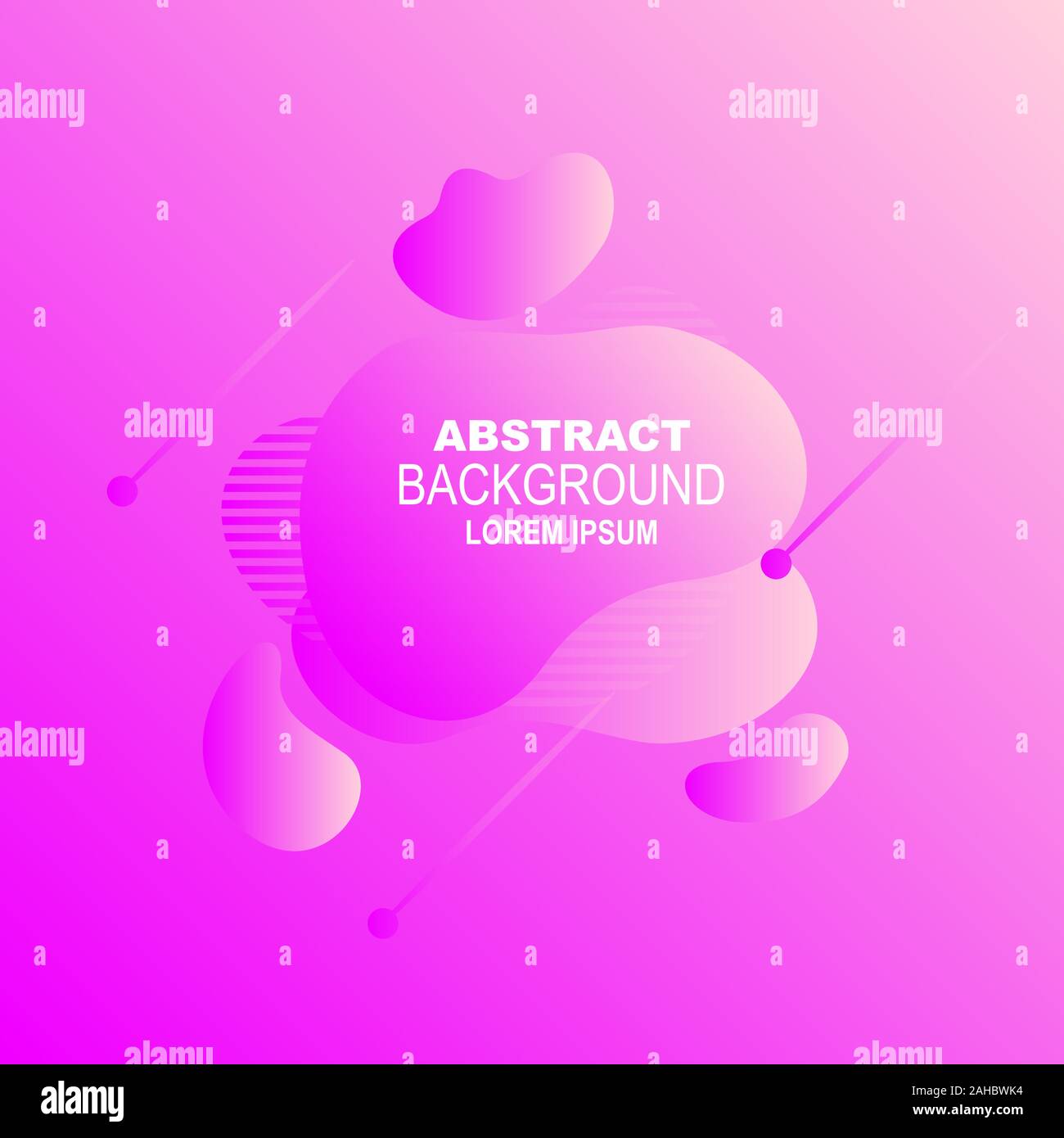 Amoeba flat label, tag, emblem, badge, design with gradient color for ...