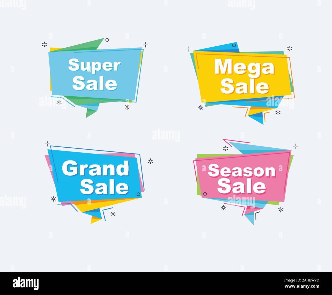 Sale banner collection, discount tag, emblem, badge, special offer ...
